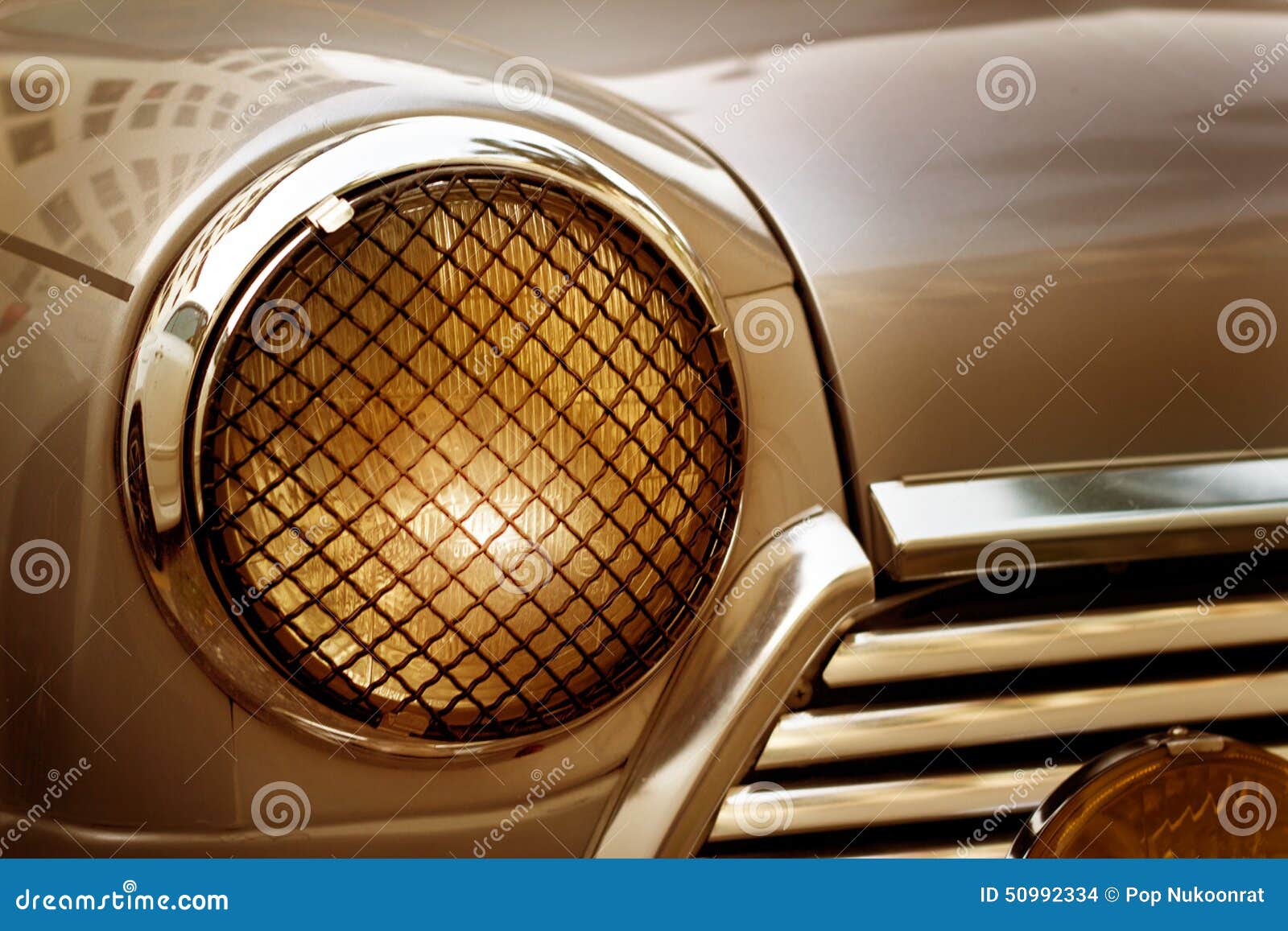 Abstract Headlight Color Classic Vintage Car, Soft and Blur Concept ...