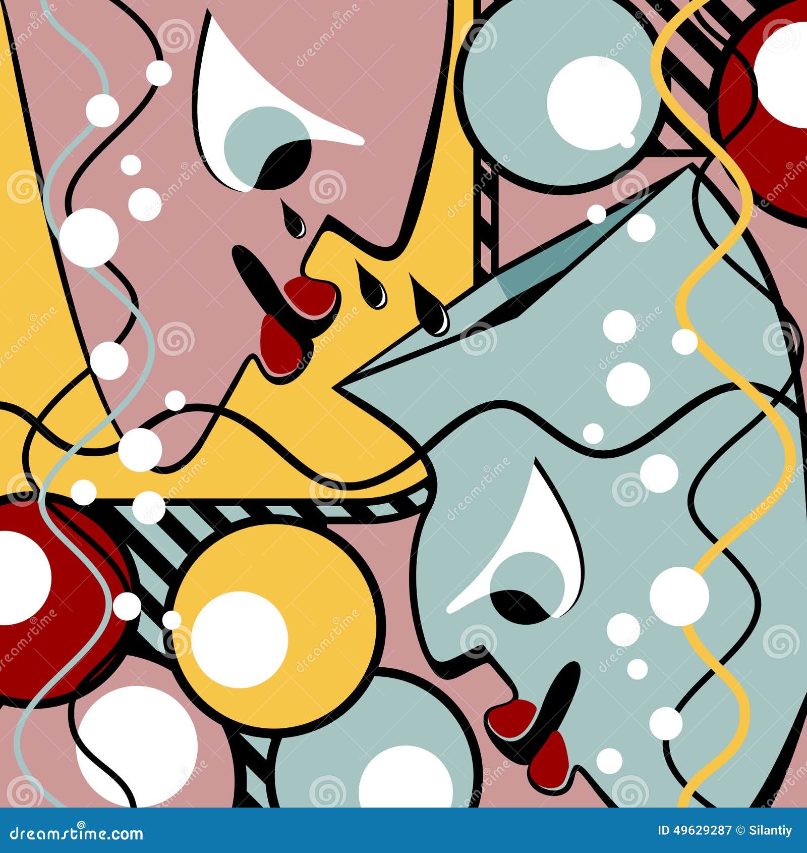 Abstract heads stock vector. Illustration of eccentric - 49629287