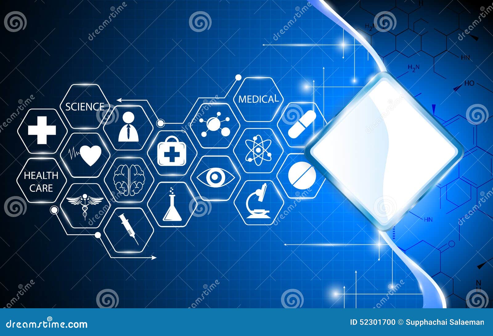 Abstract Health Care And Science Concept Background Stock Illustration ...