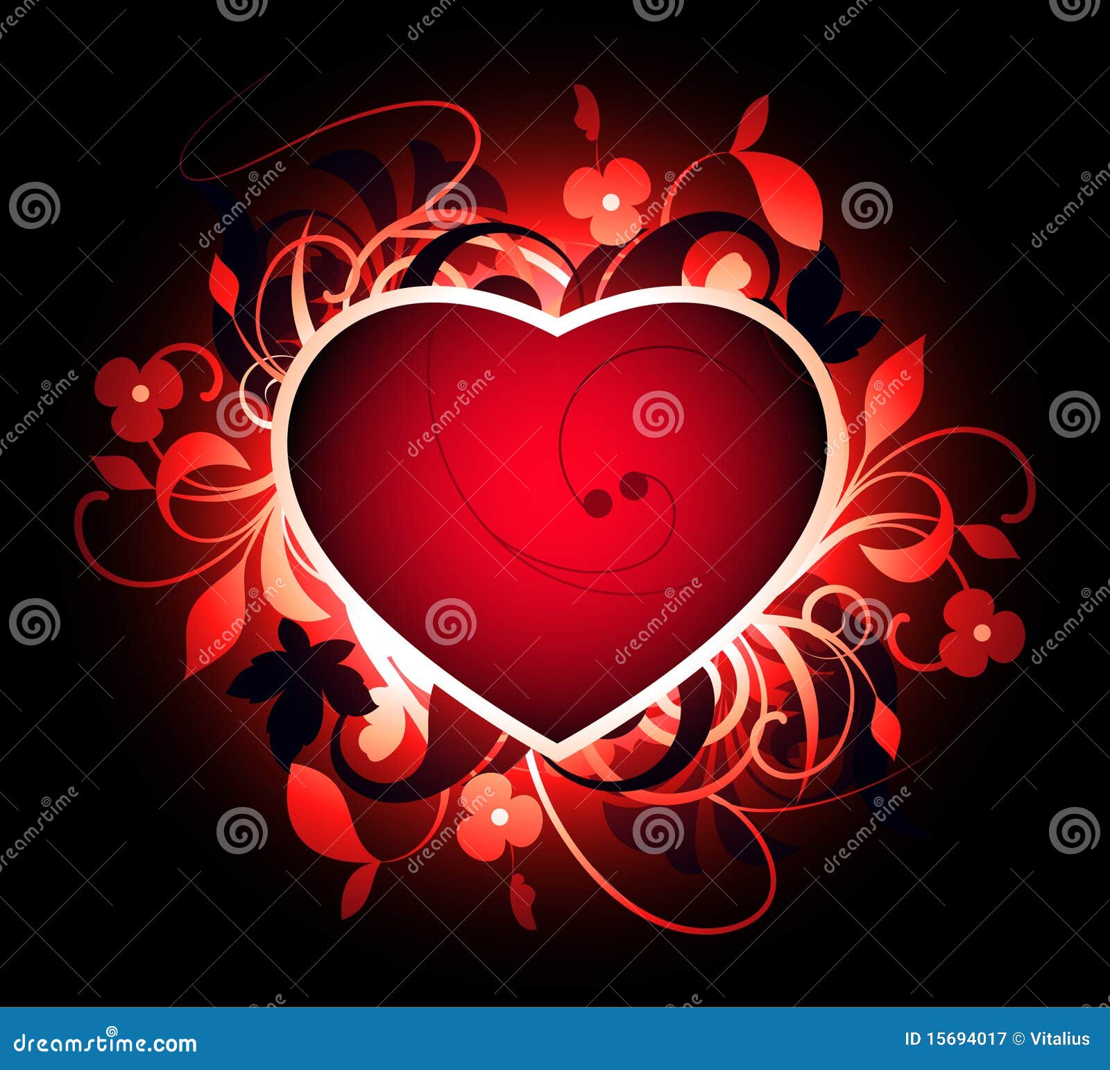 Abstract with heart stock vector. Illustration of dark - 15694017