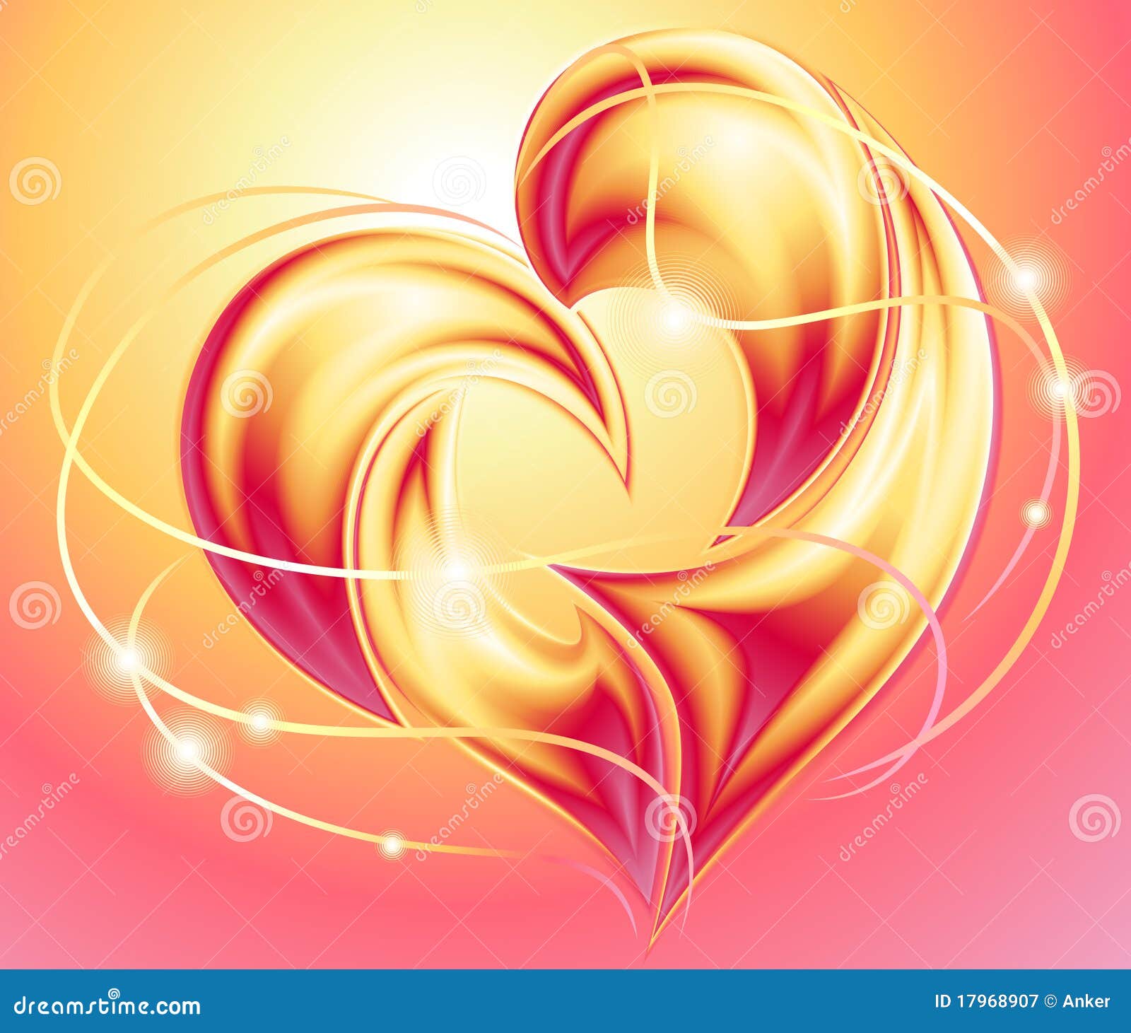Abstract heart stock vector. Illustration of style, decoration - 17968907