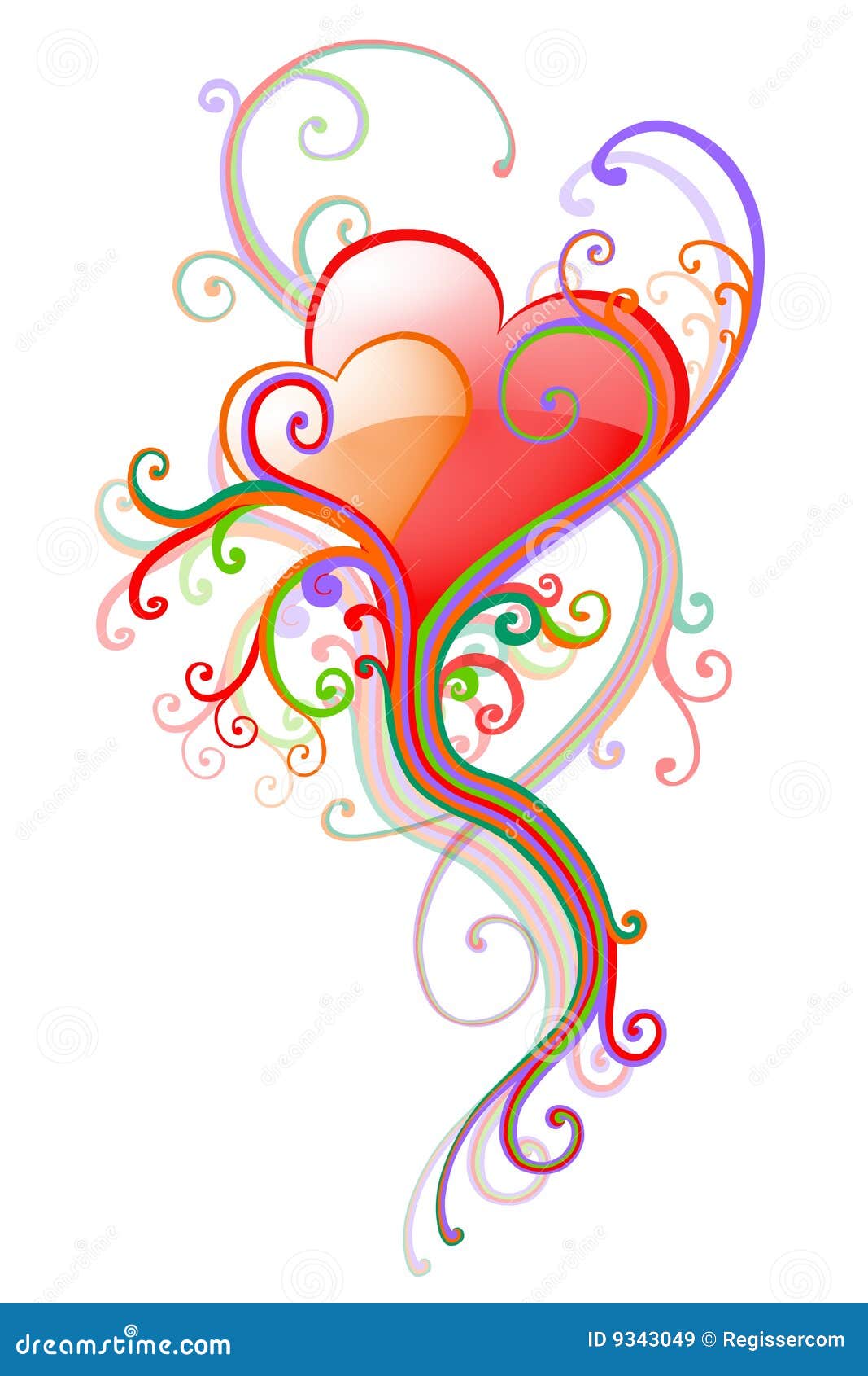 Abstract heart stock illustration. Illustration of ornate - 9343049