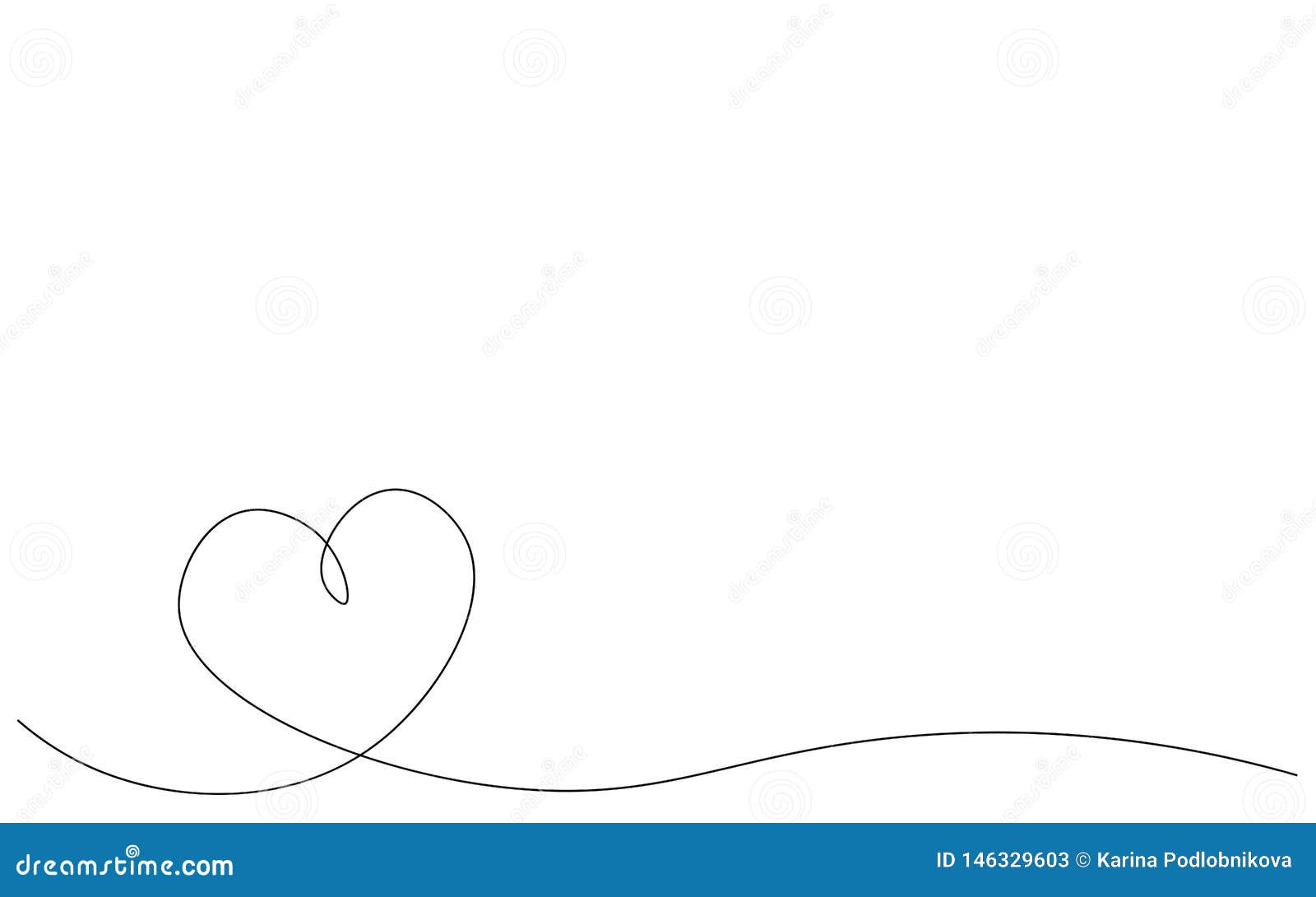 Abstract Heart Background One Line Drawing Vector Illustration Stock ...