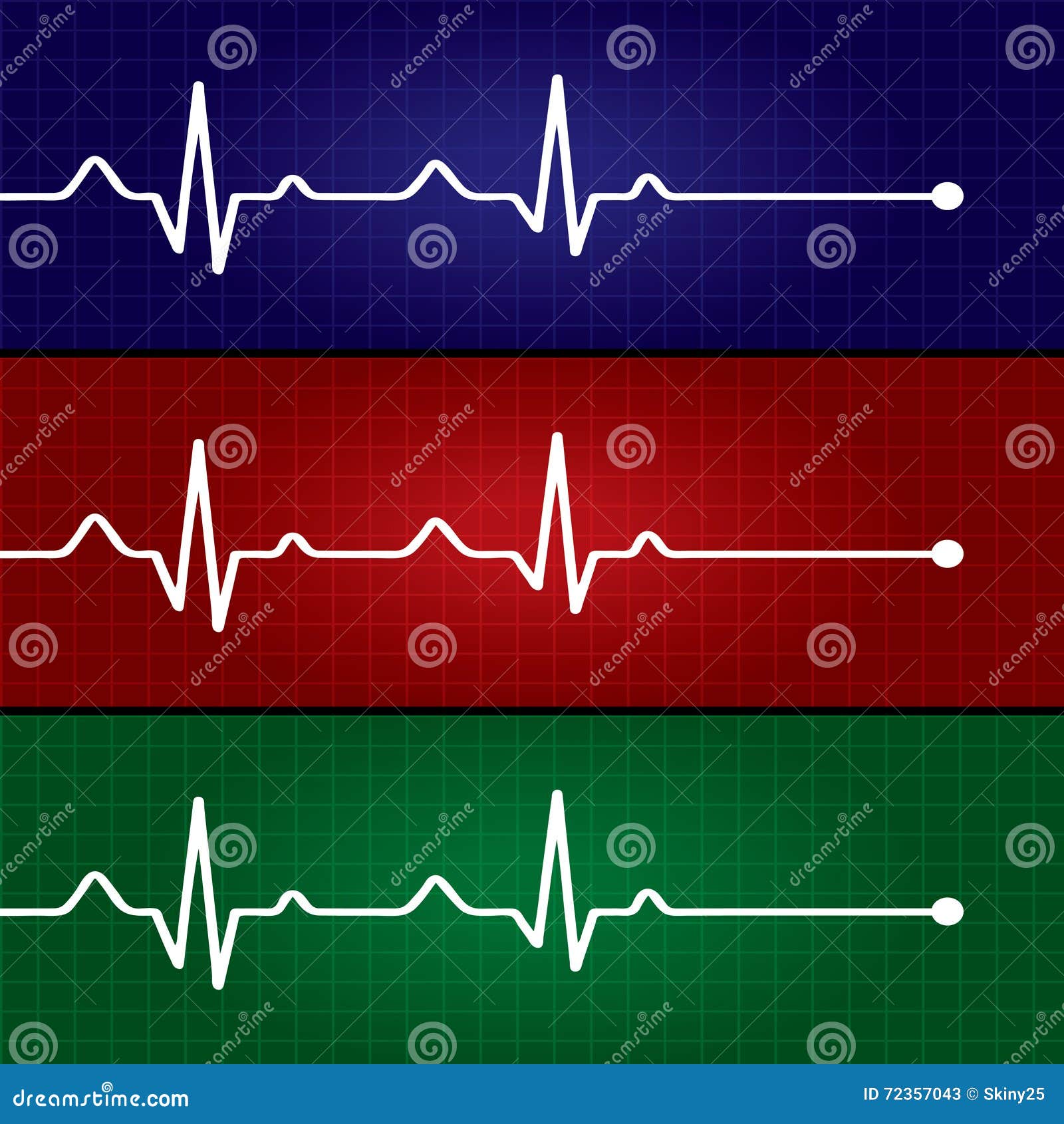 Abstract Heart Beats Cardiogram Illustration Stock Vector