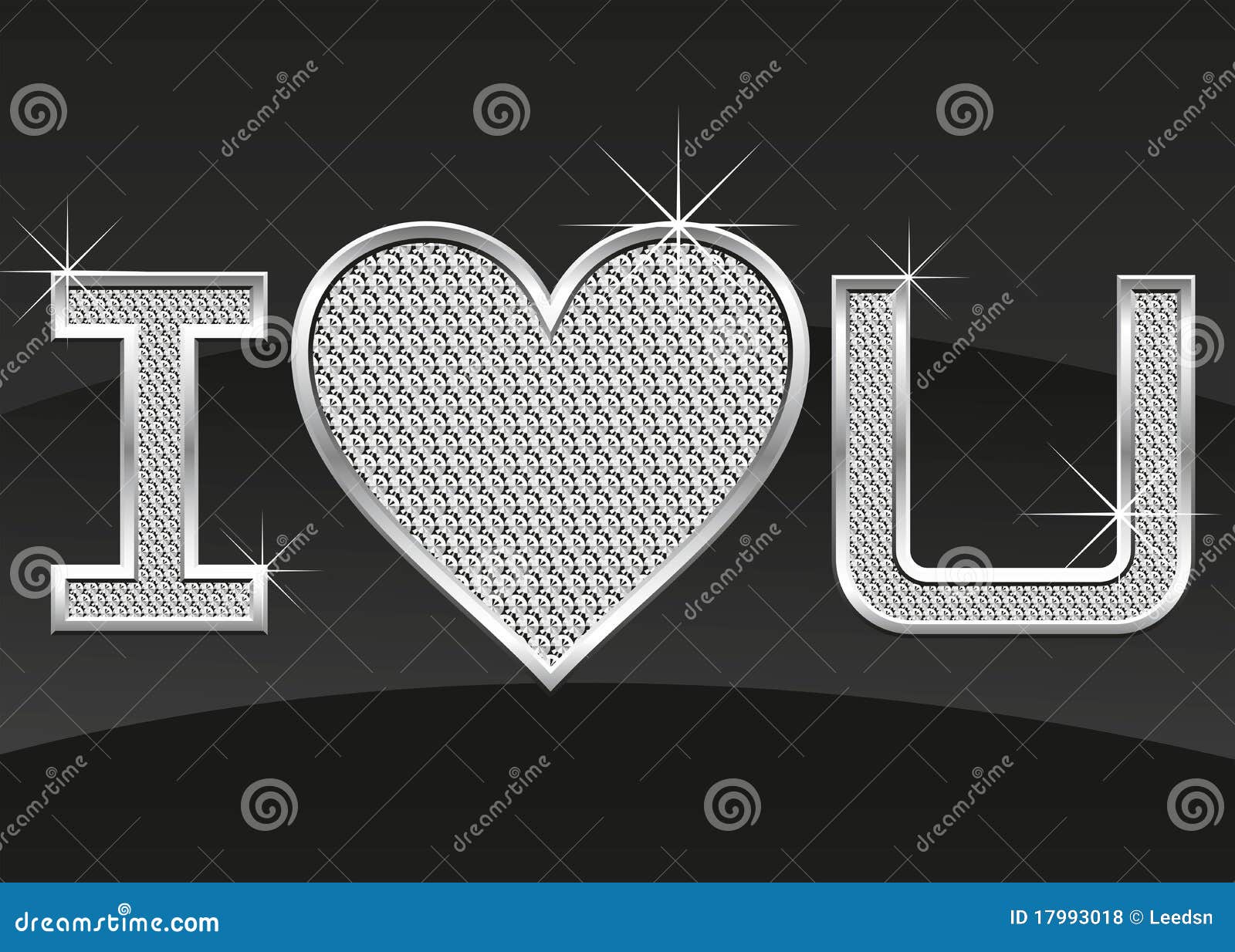 Abstract Heart Card Witn Diamonds Stock Vector - Illustration of ...