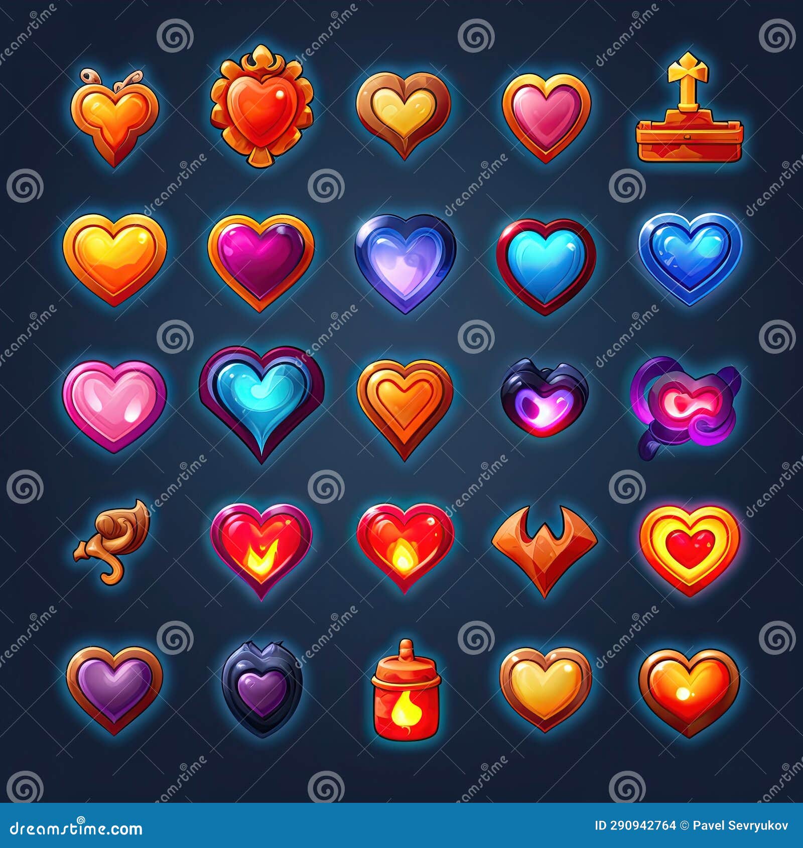 Abstract Heart Game Ai Generated Stock Photo - Image of icon, love ...