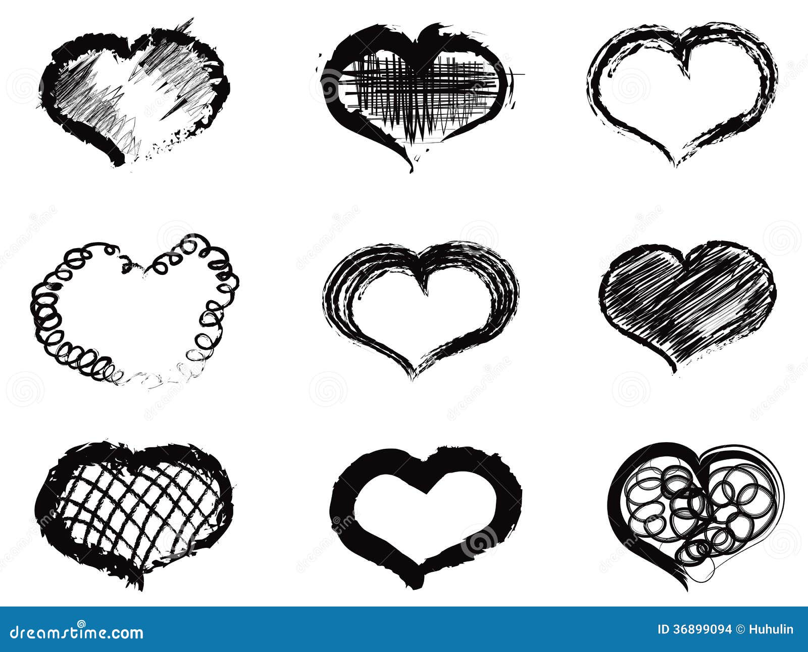Abstract heart icons stock vector. Illustration of romance - 36899094