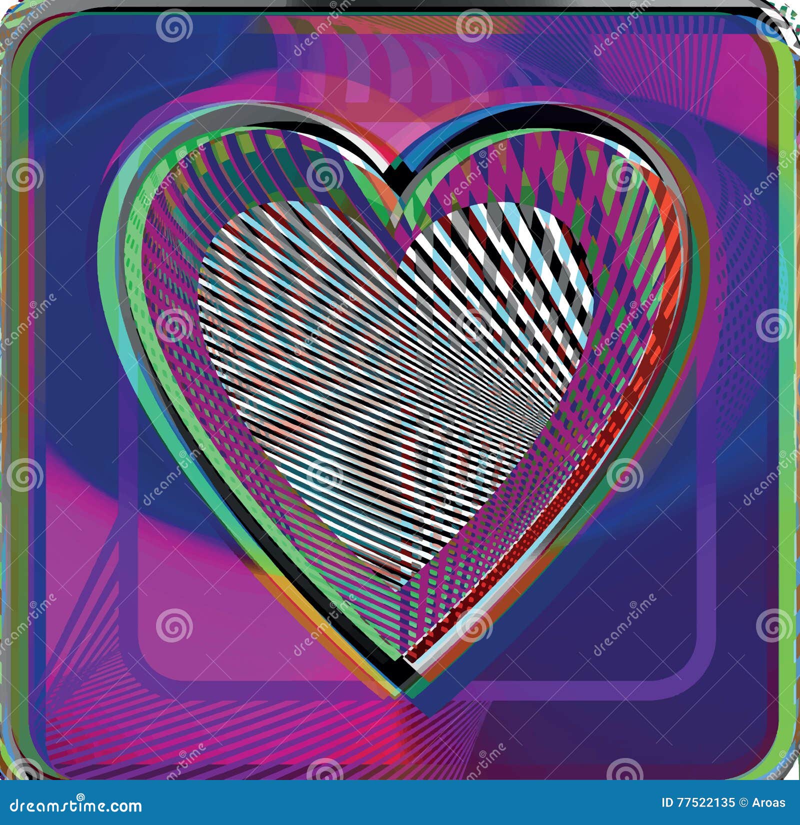 Abstract Heart Illustration Stock Vector - Illustration of asymmetrical ...
