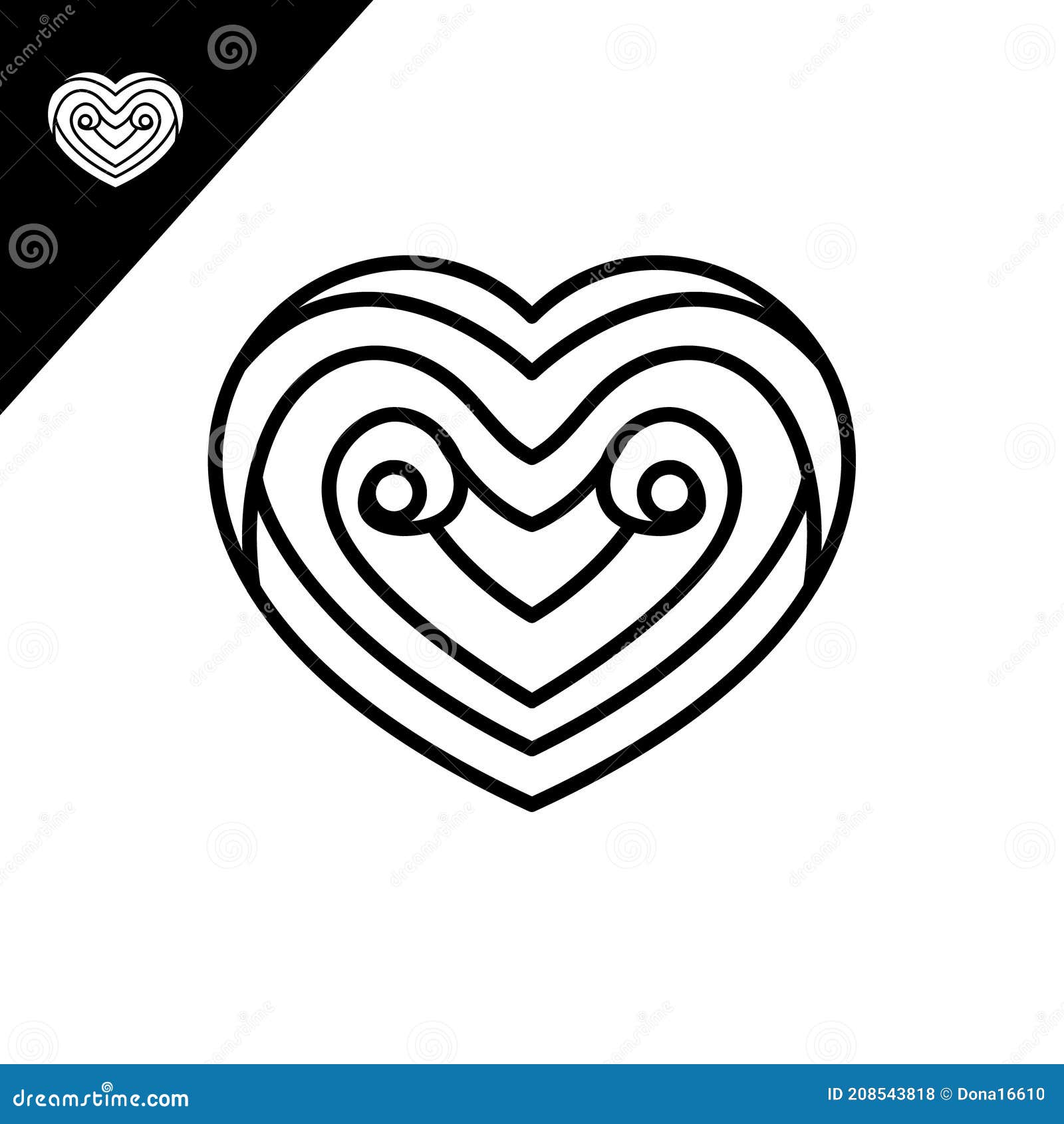 Heart stock vector. Illustration of icon, banner, abstract - 208543818