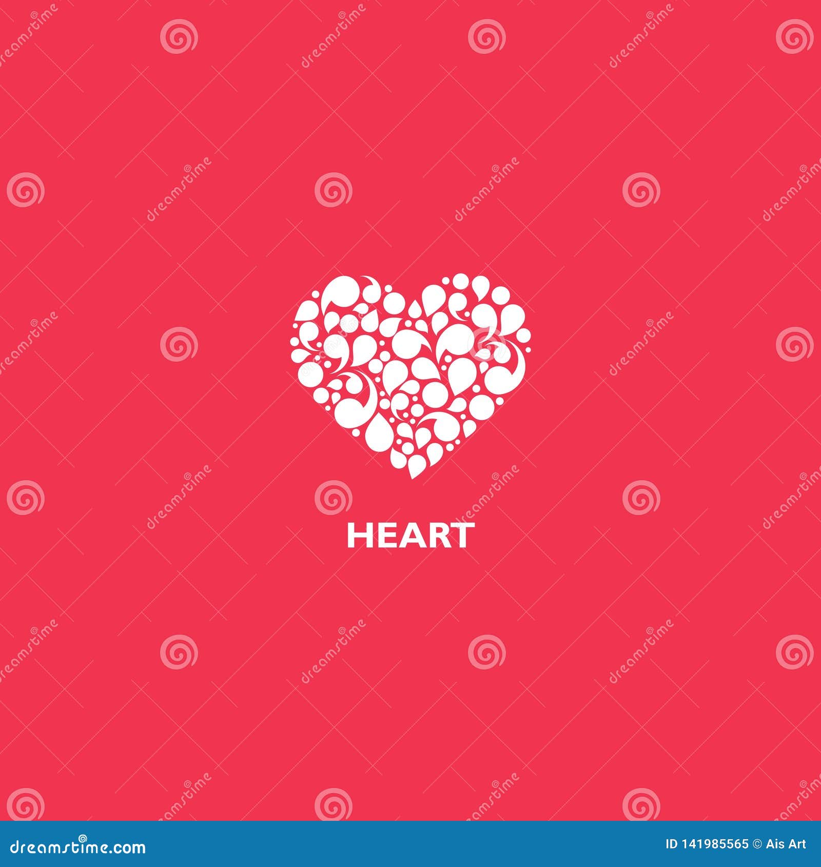 Abstract Heart Logo Design Vector Stock Vector - Illustration of fork ...