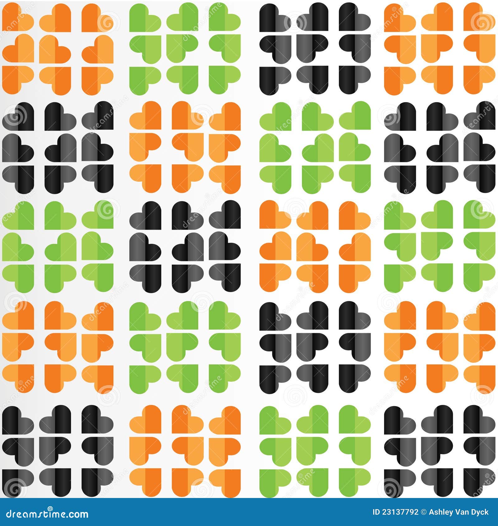 Abstract Heart Pattern Background Stock Vector - Illustration of orange ...