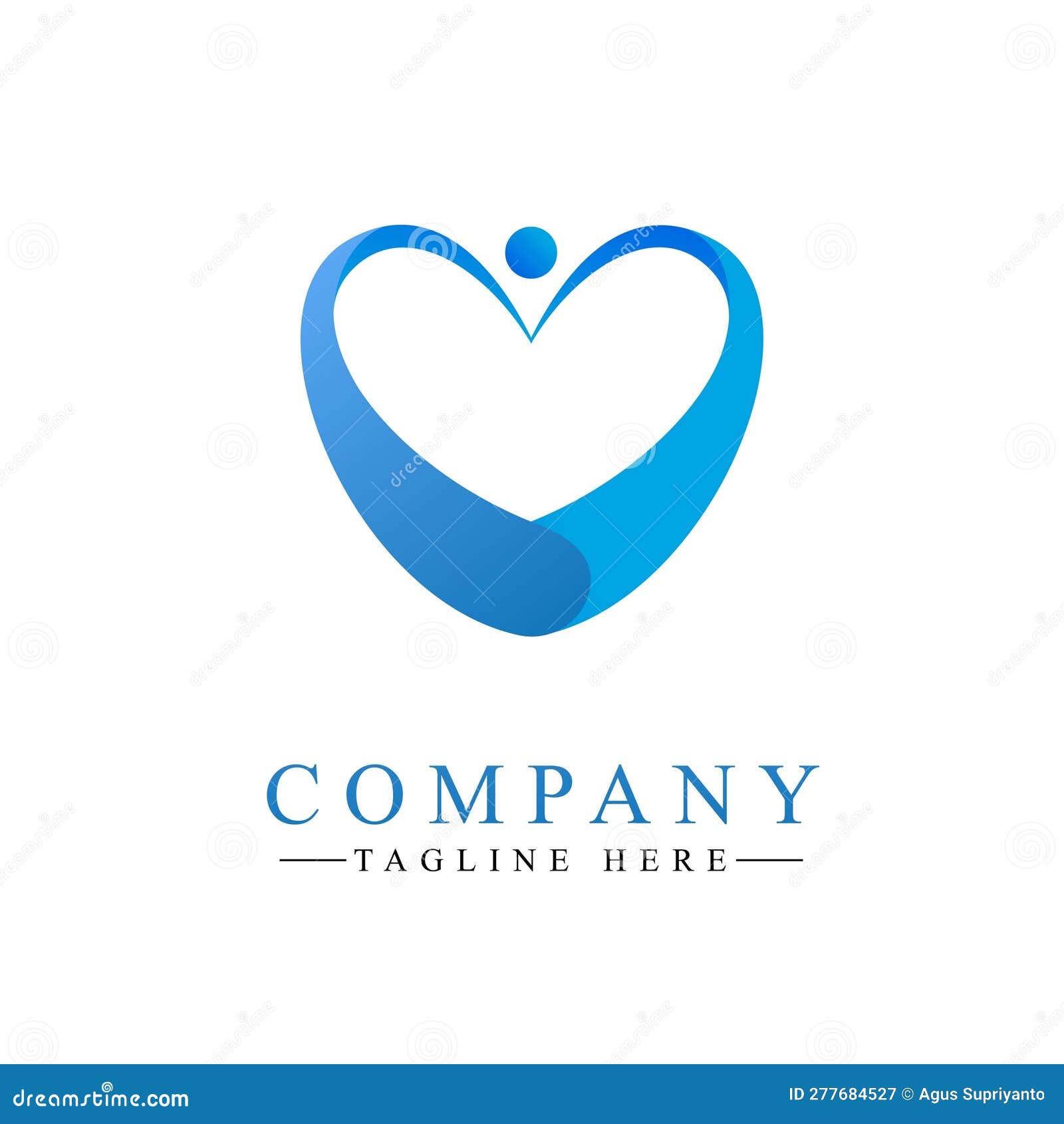 Abstract Heart People Logo Design Stock Vector - Illustration of ...