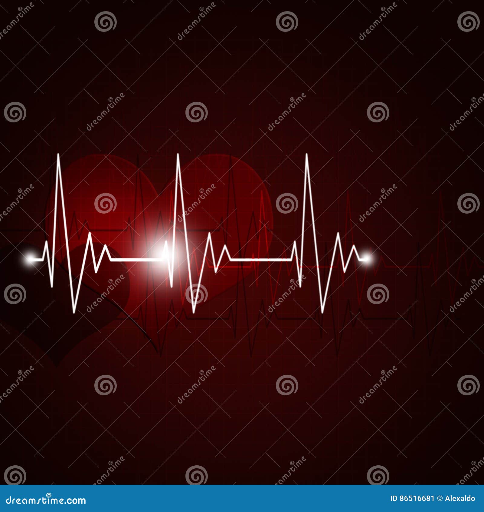 Abstract Heart Pulse stock illustration. Illustration of heart - 86516681