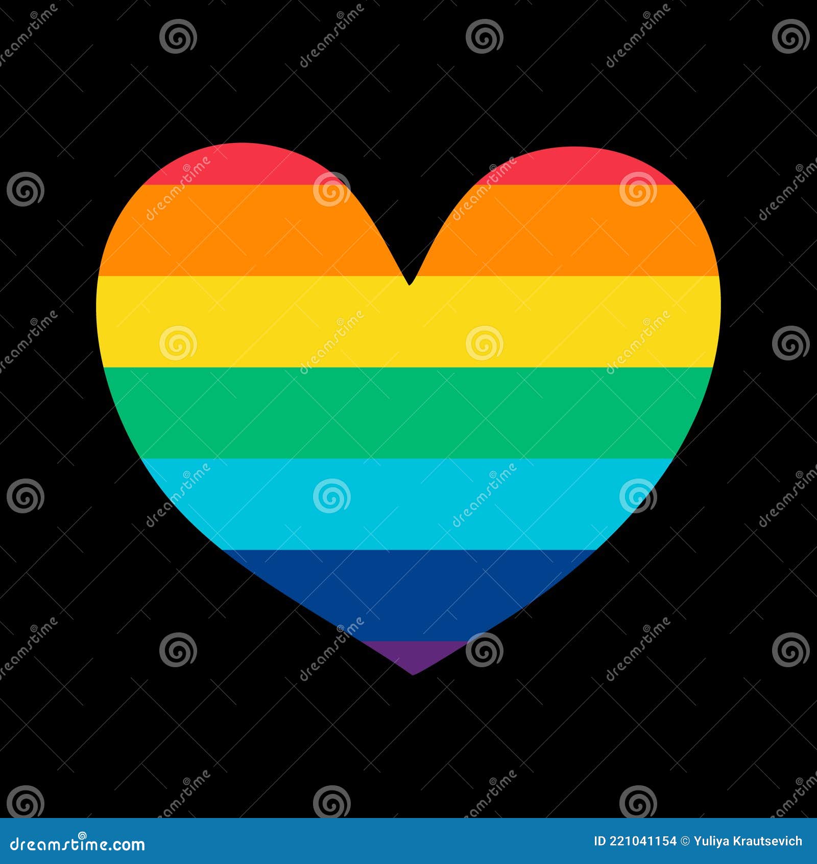 Abstract Heart. Rainbow Pattern. Vector Illustration Stock Vector ...