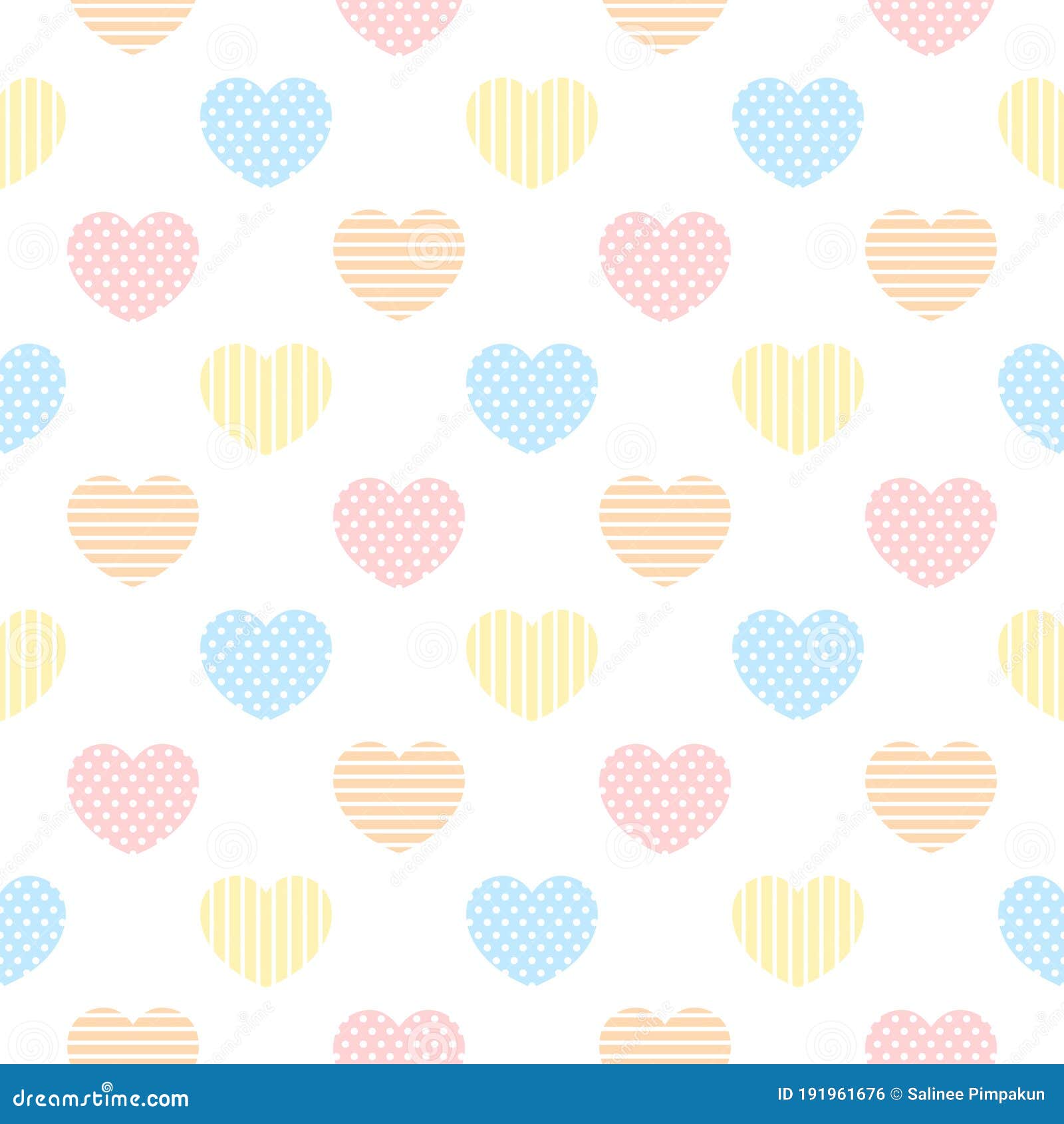 Abstract Heart Seamless Pattern Background Stock Illustration ...