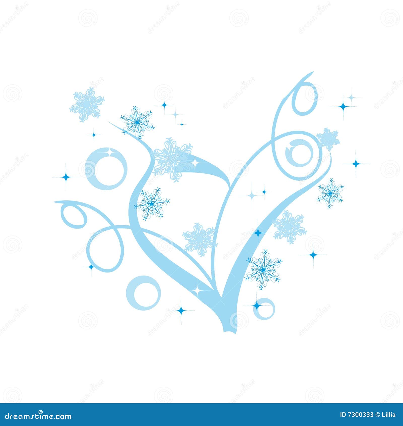 Abstract Heart with Snowflakes Stock Vector - Illustration of color ...
