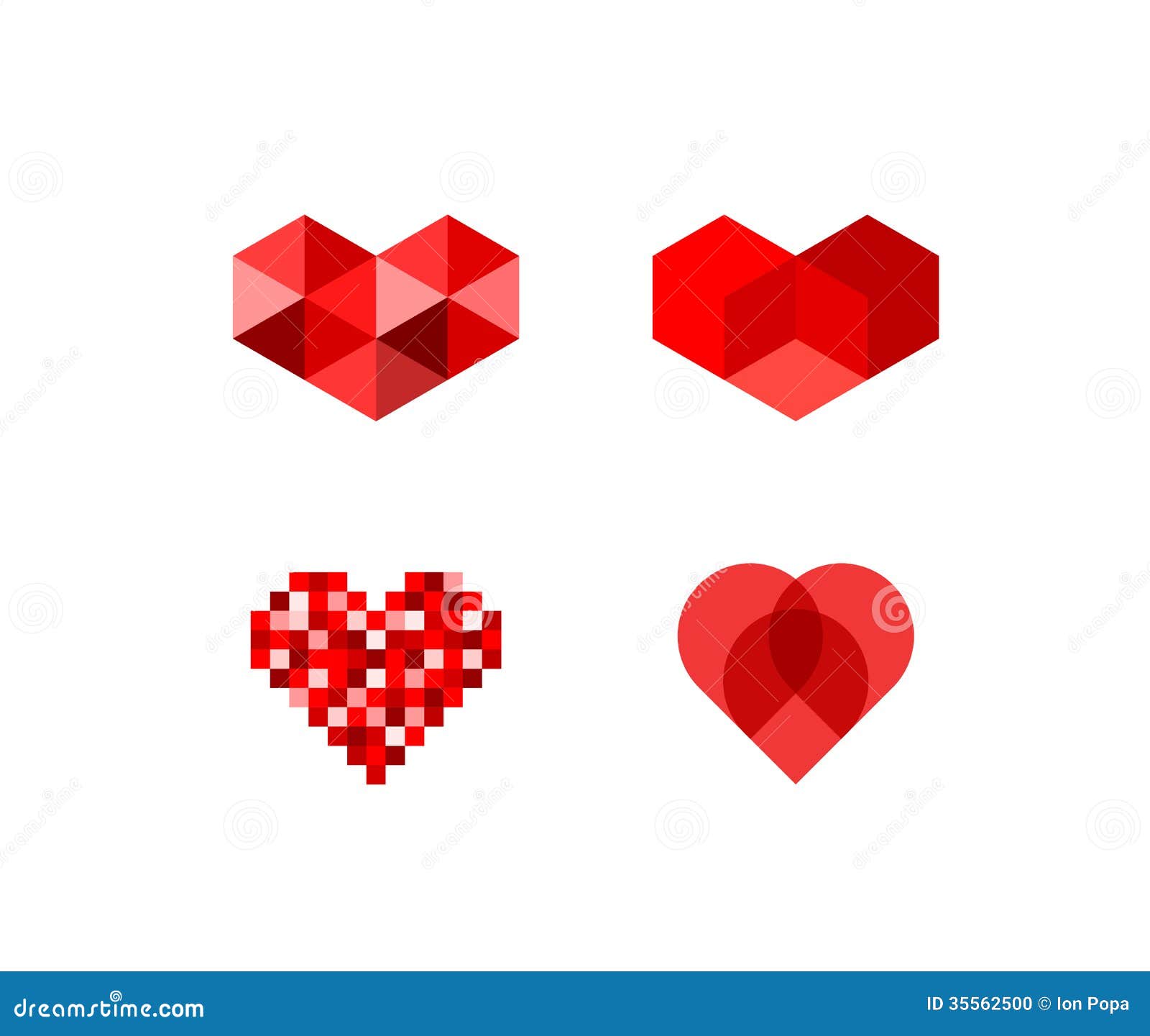 Abstract Heart Symbols Vector Illustration | CartoonDealer.com #35562500