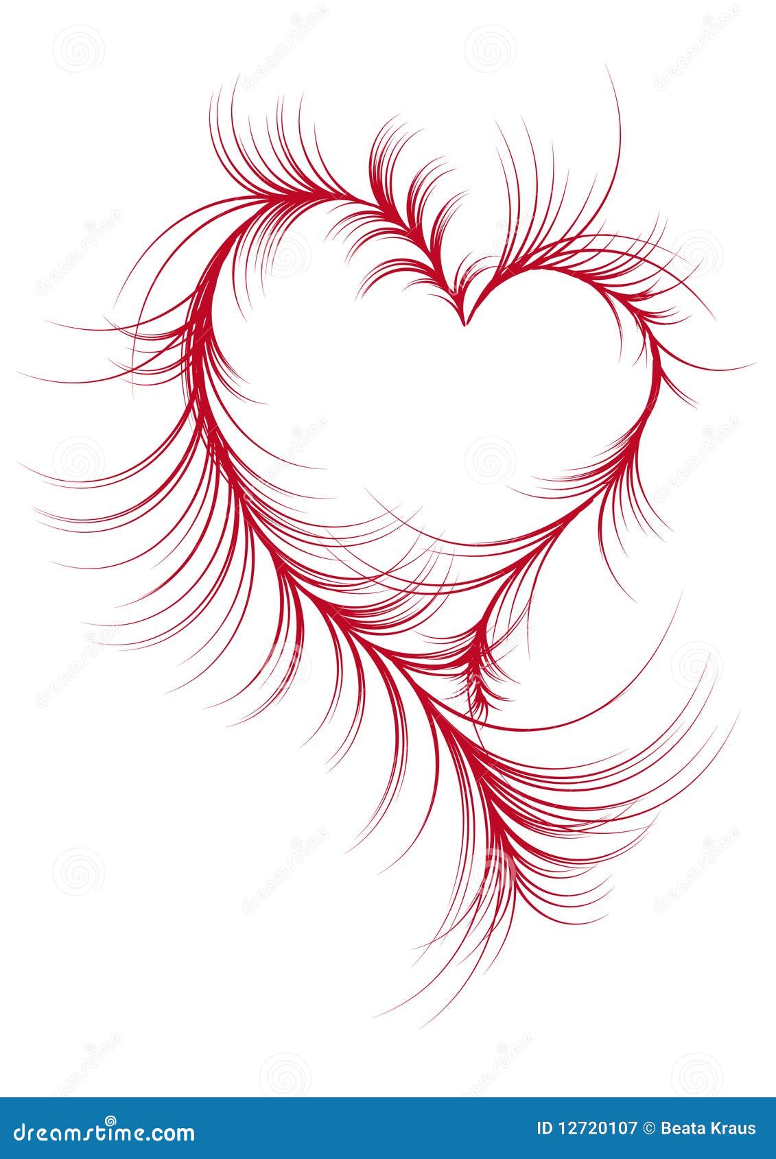 Abstract heart, vector stock vector. Illustration of card - 12720107