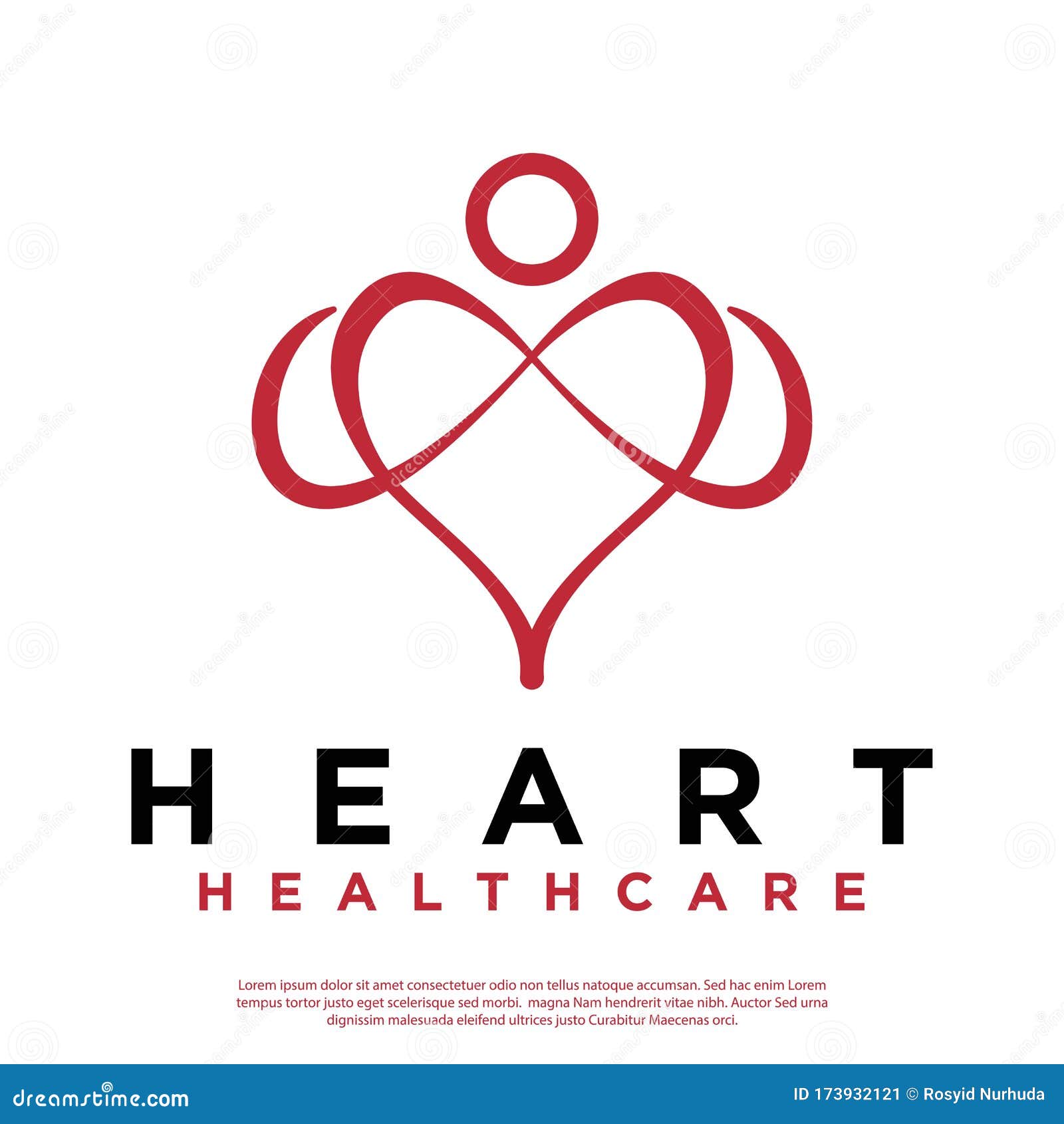 Abstract Heart Vector Logo, Shaped Human Stock Vector - Illustration of ...