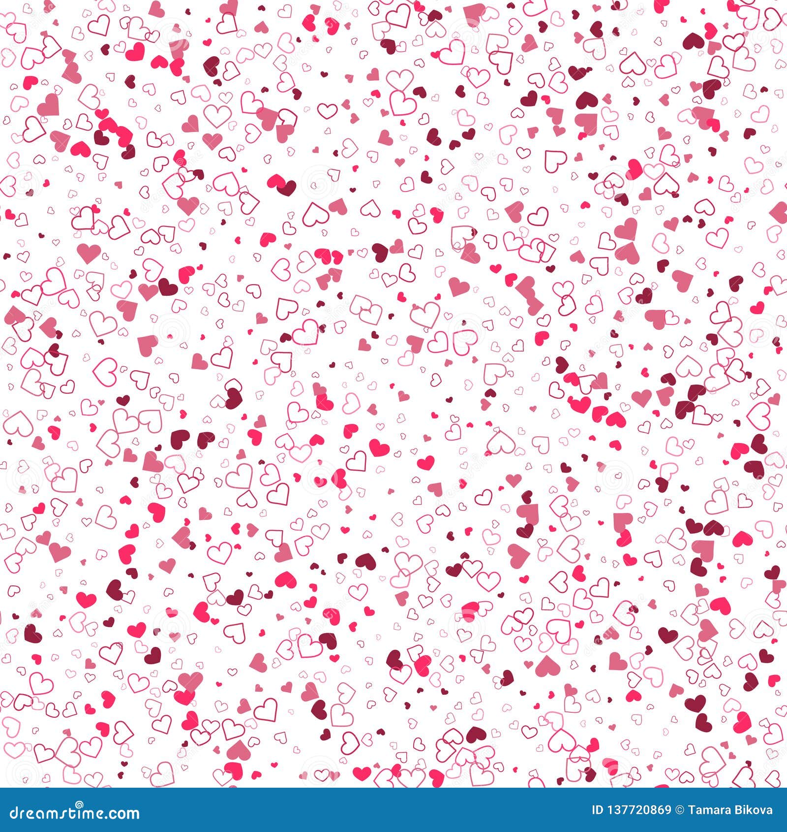 Abstract Hearts Seamless Pattern Stock Image - Image of celebration ...