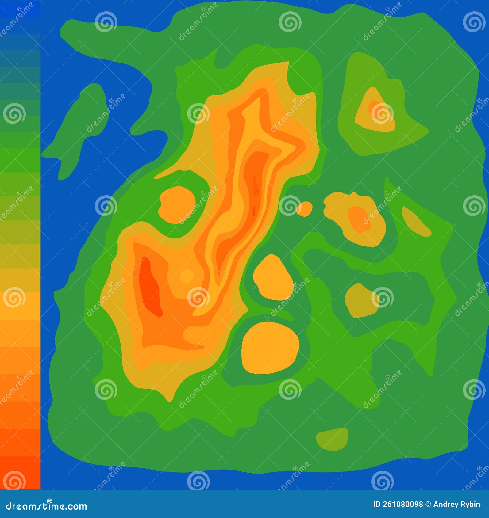 Abstract Heating Map with Scale Frame. Vector Illustration. Stock ...