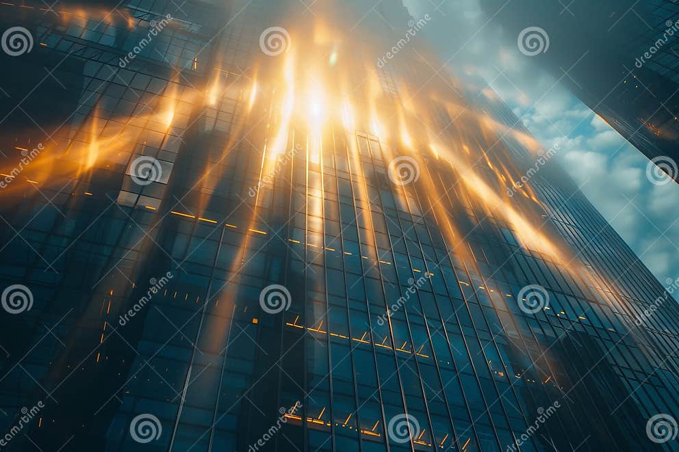 Abstract Heavenly Background with Morning Ray Light Stock Photo - Image ...