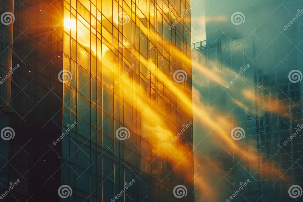 Abstract Heavenly Background with Morning Ray Light Stock Image - Image ...