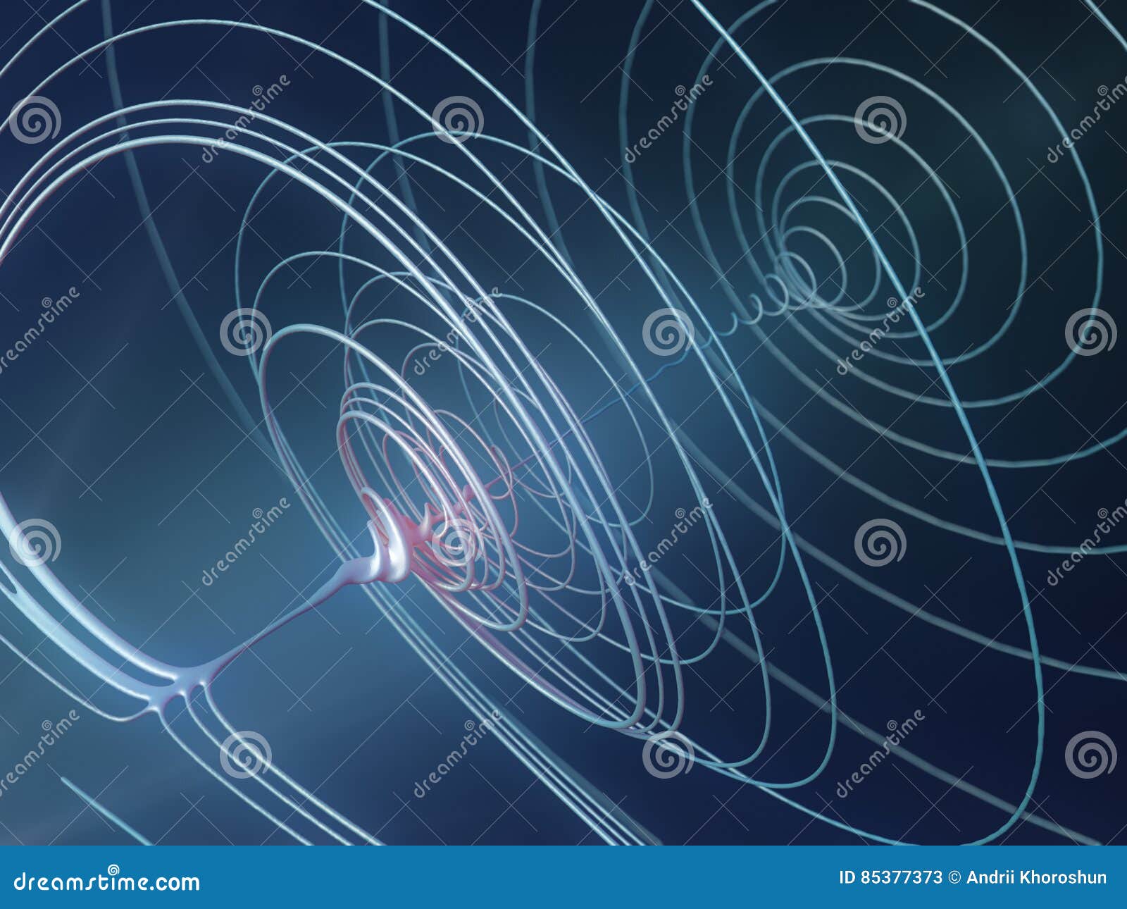 Abstract Helics Shape Effect Background. 3d Rendering Stock ...