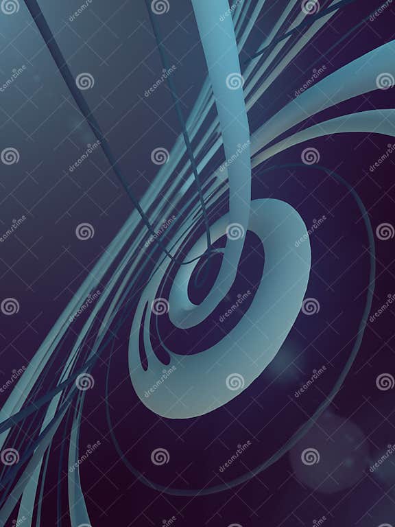 Abstract Helics Shape Effect Background. 3d Rendering Stock ...