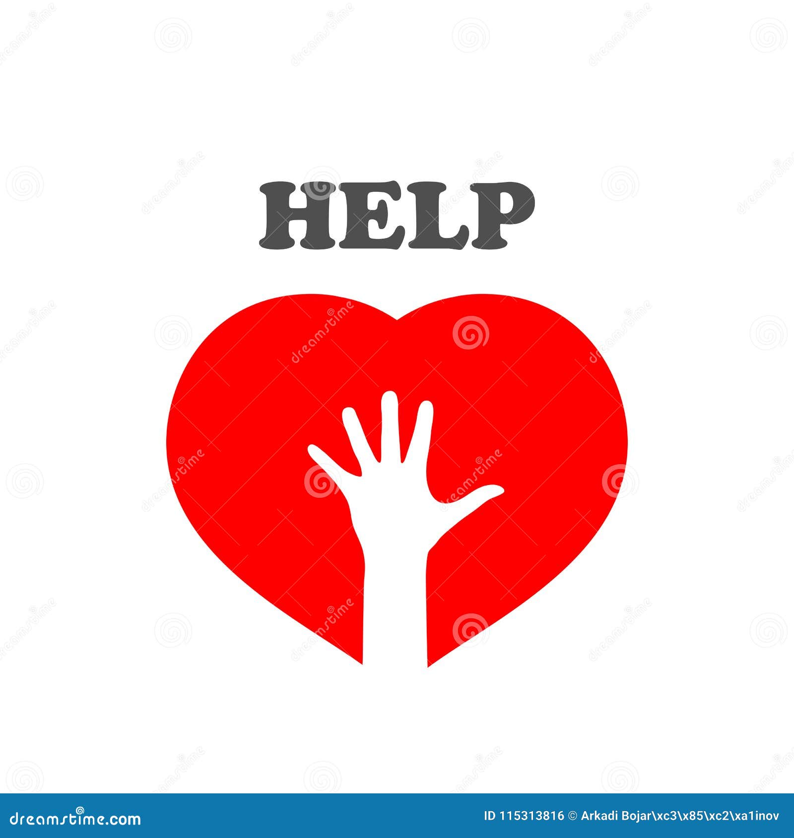 Abstract help icon stock vector. Illustration of hands - 115313816