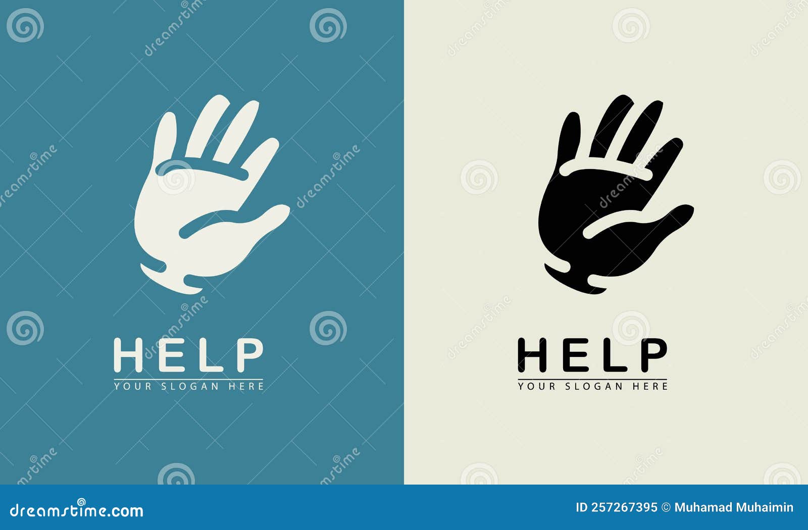 Abstract Helping Hand Logo Icon Stock Vector - Illustration of love ...