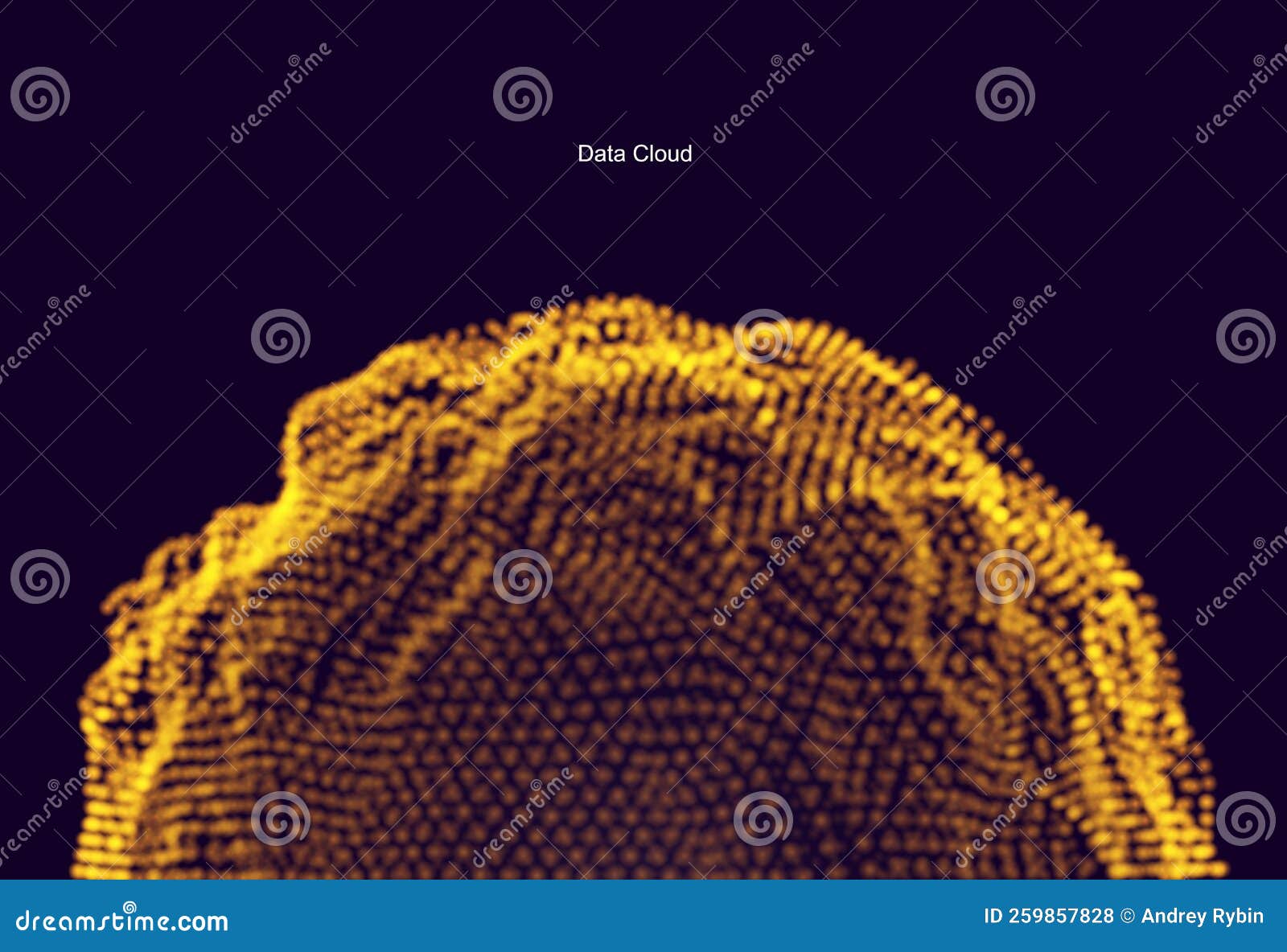 Abstract Hemisphere Made of Particles. Data Cloud. Vector Illustration ...