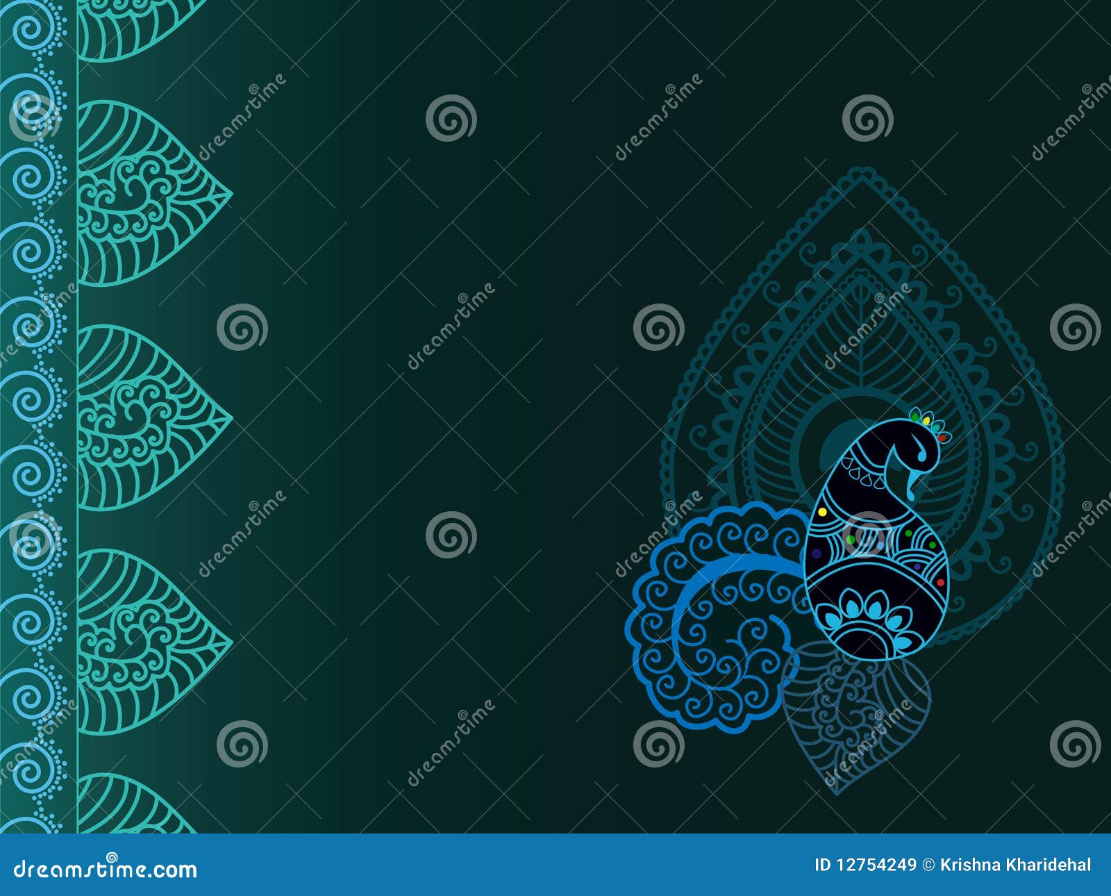 Henna Paisley Mehndi Doodles Design Element. Cartoon Vector ...