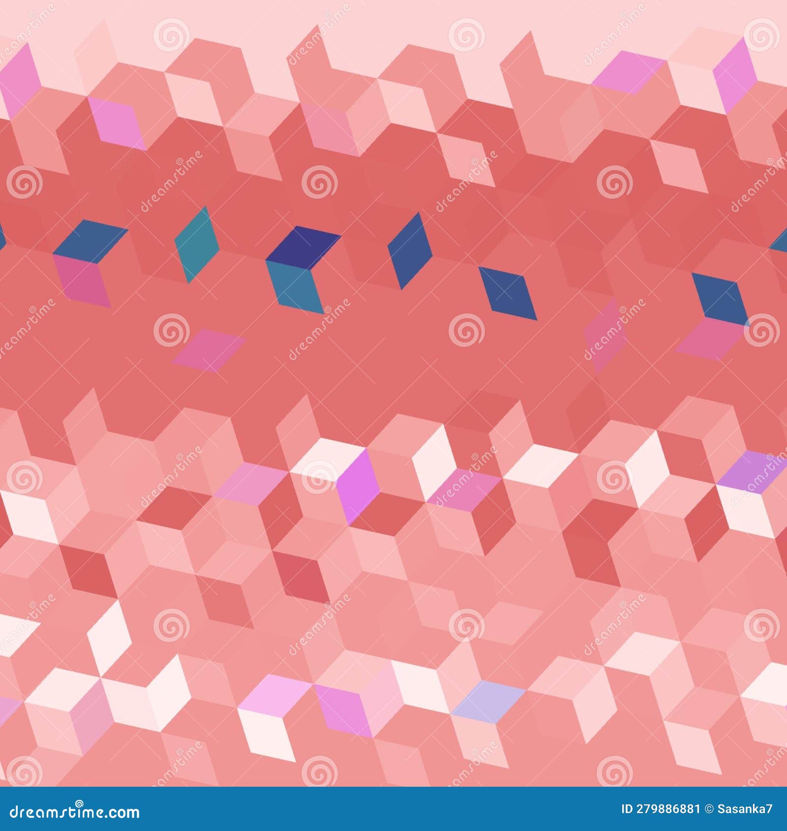 Abstract hex cube stock illustration. Illustration of orange - 279886881