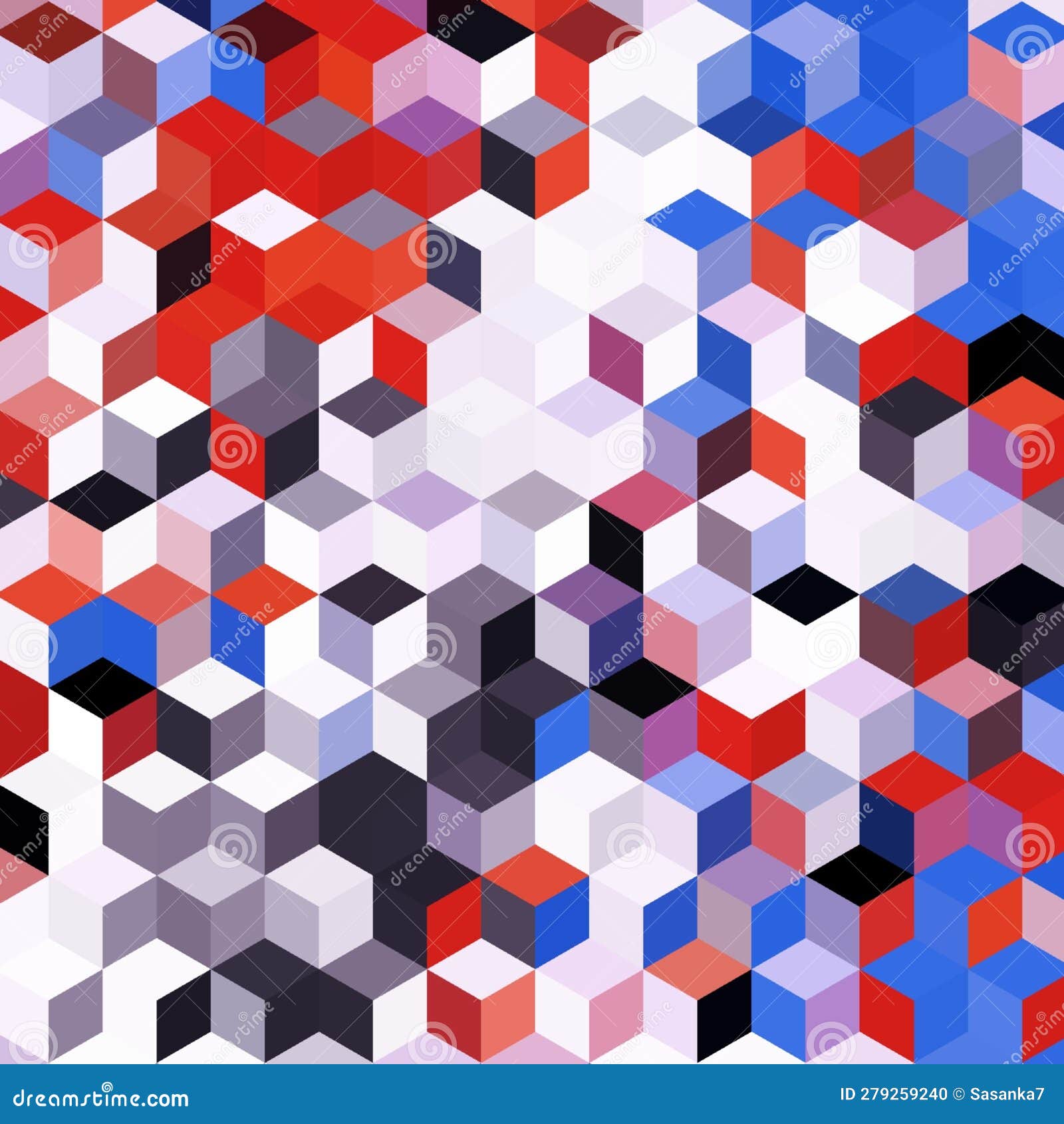 Abstract Hex Cube Background Stock Illustration - Illustration of cube ...