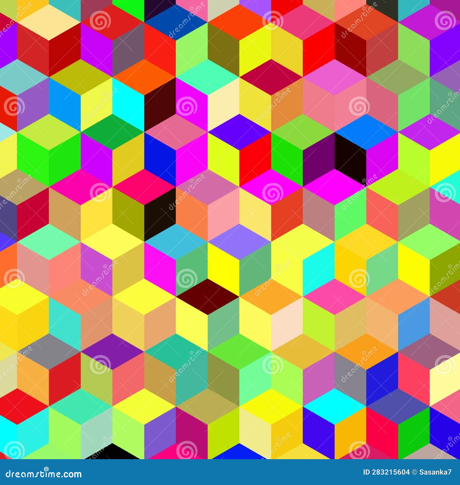 Abstract Hex Cube Background Stock Illustration - Illustration of ...
