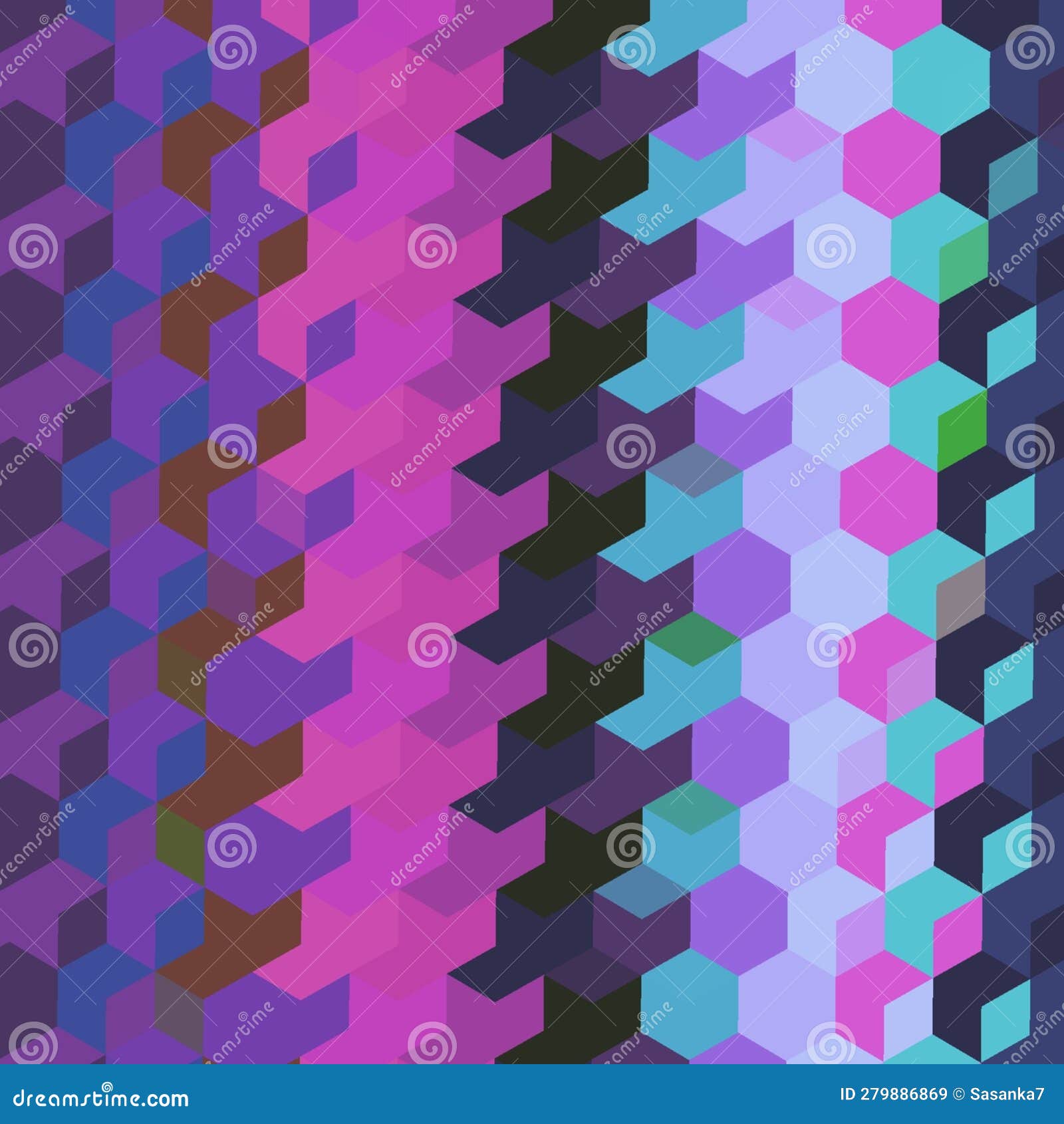 Abstract hex cubes stock illustration. Illustration of abstract - 279886869