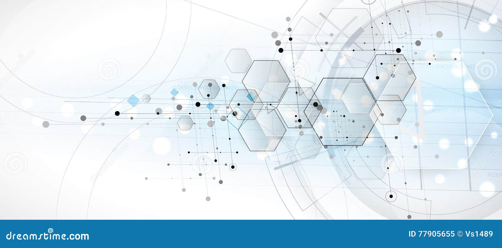 Abstract Hexagon Background. Technology Poligonal Design. Digital ...