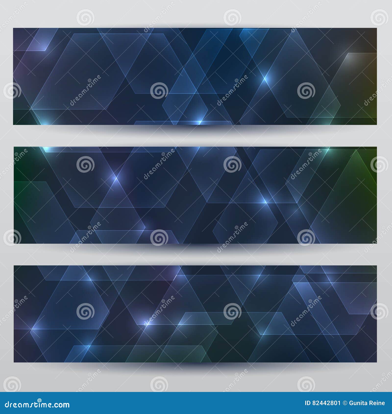 Abstract hexagon banner stock vector. Illustration of glow - 82442801