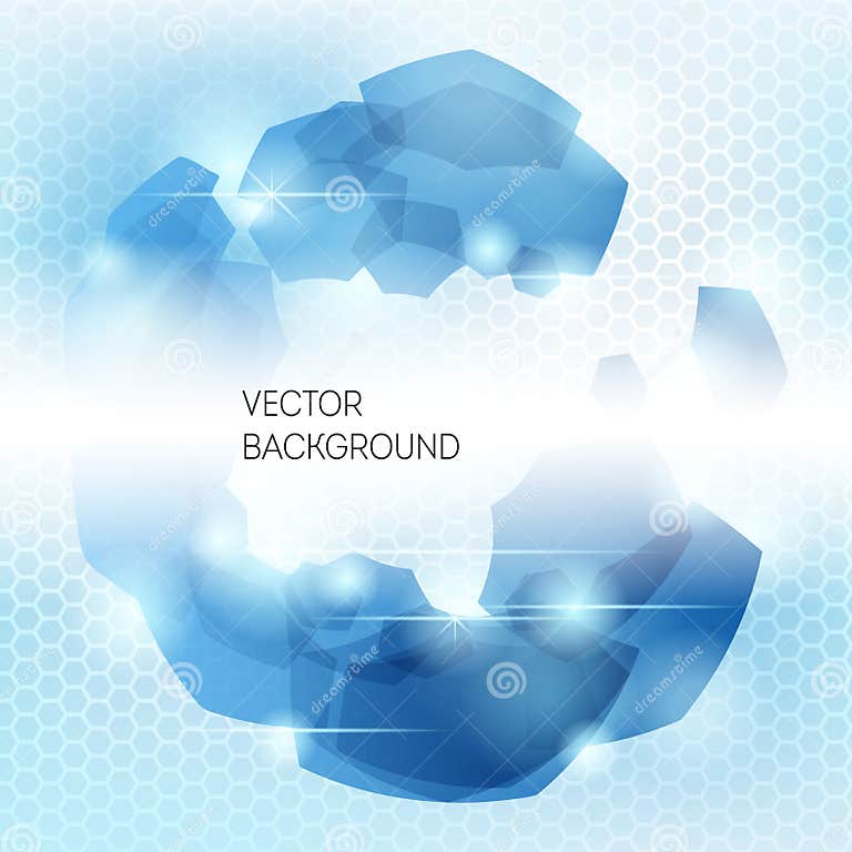 Abstract Hexagon Blue Background Vector Illustration Stock Vector ...
