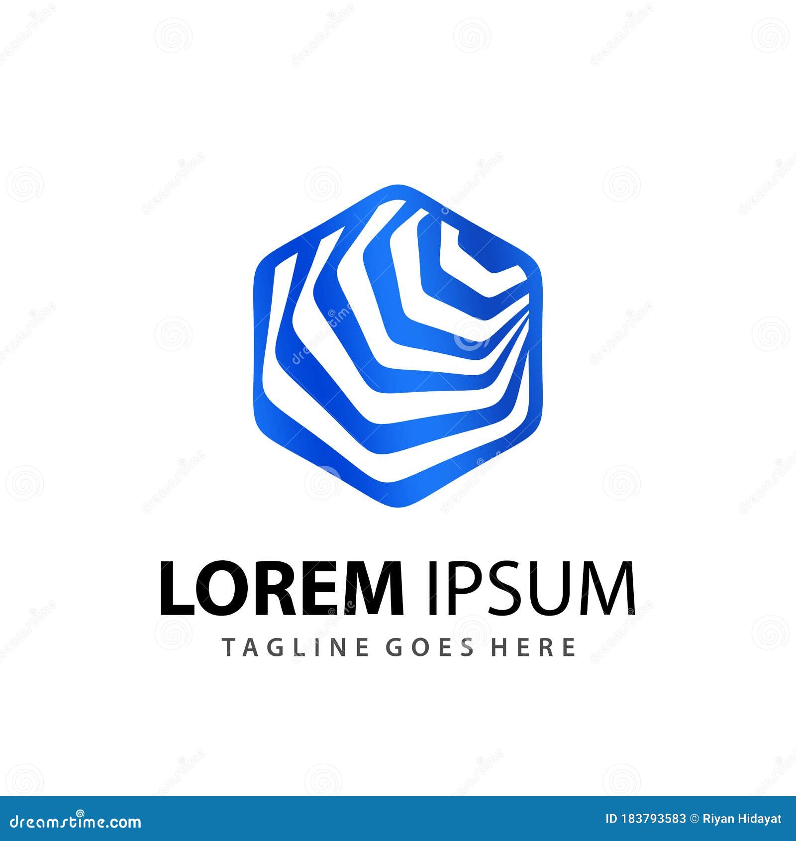 Abstract Hexagon Contour Logo Designs Template Premium Cartoon Vector ...