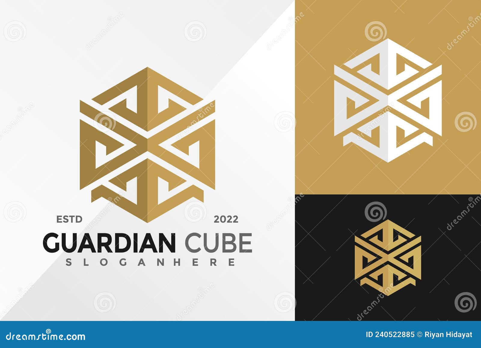 Abstract Hexagon Cube Logo Design Vector Illustration Template Stock ...
