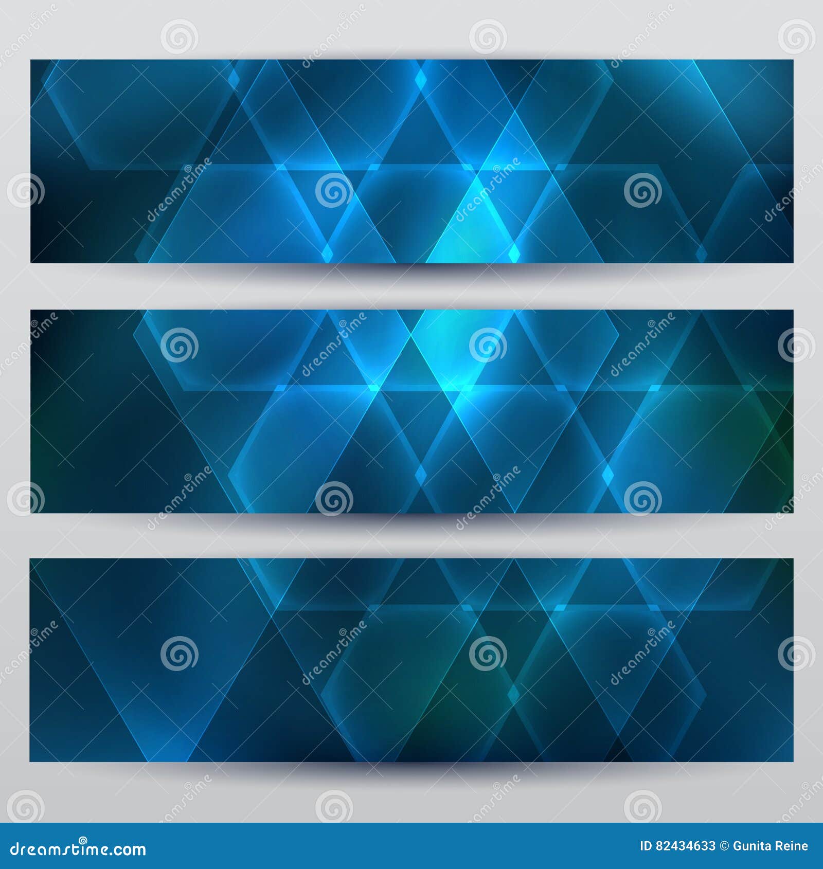Abstract Hexagon Dark Blue Banners Stock Vector - Illustration of ...