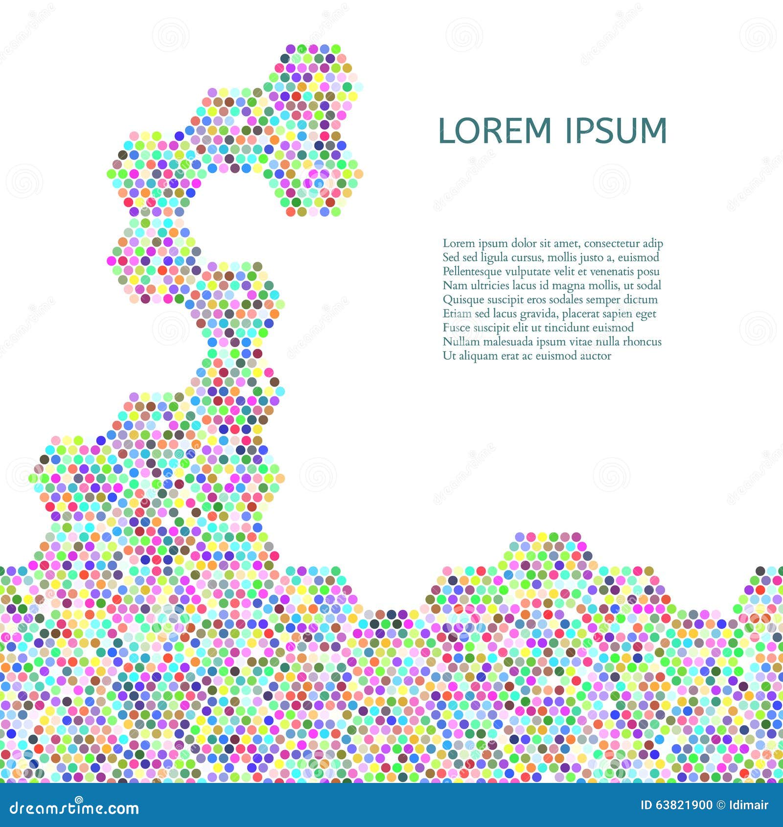 Abstract Hexagon Dots Background. Vector Stock Vector - Illustration of ...