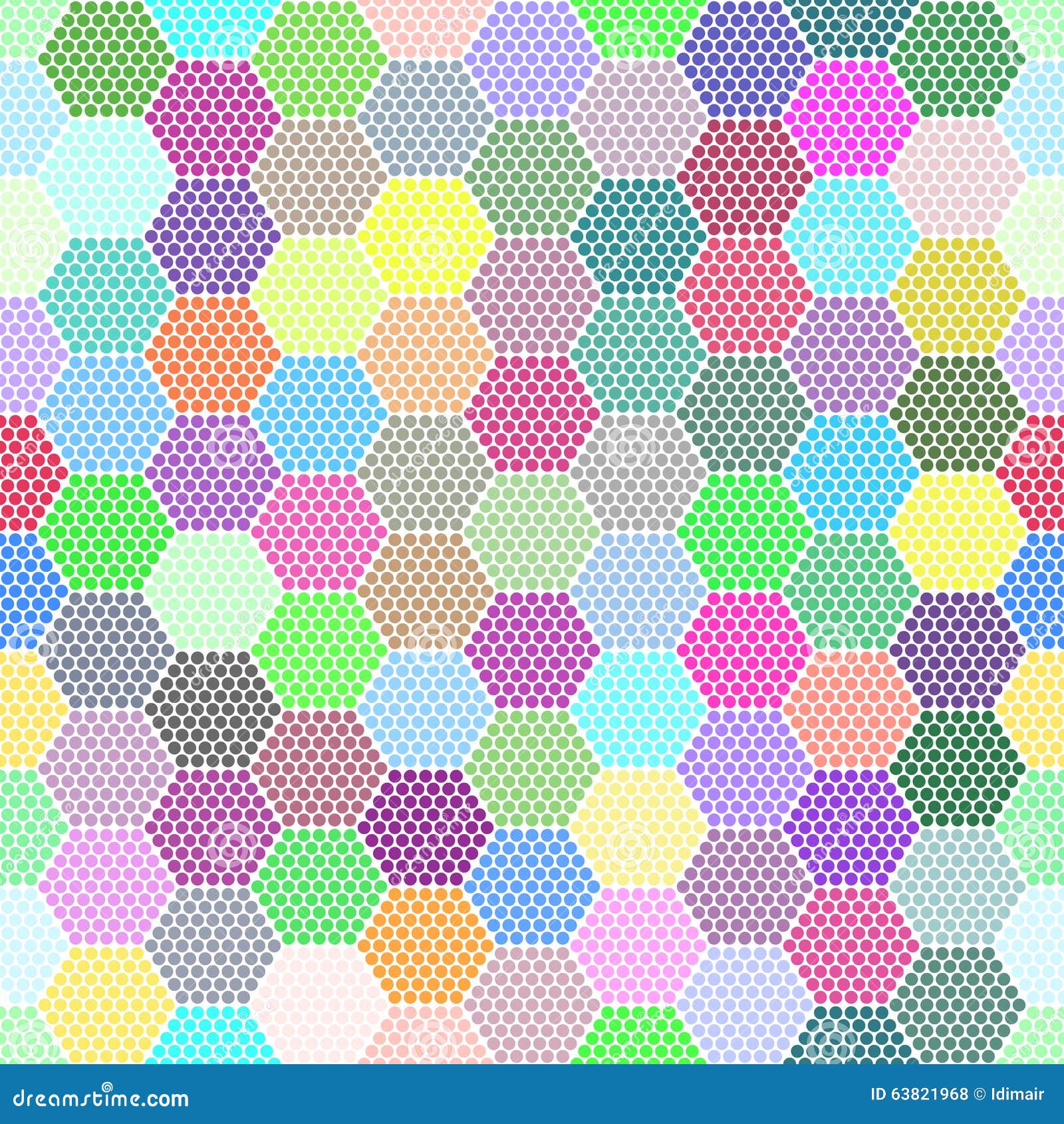 Abstract Hexagon Dots Background. Vector Stock Vector - Illustration of ...