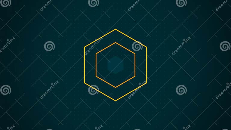 Abstract Hexagon Geometric Surface Loop, Appearing and Disappearing Multi-colored Hexagon ...