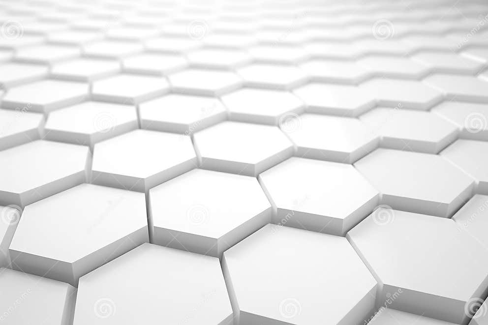 Abstract Hexagon Geometric Surface Loop Light Bright Clean Minimal Hexagonal Grid Pattern ...