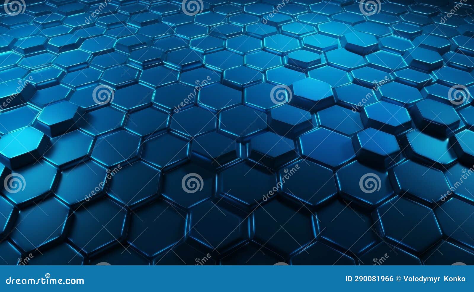 Abstract Hexagon Geometry Background. 3d Render Ofsimple Primitives ...
