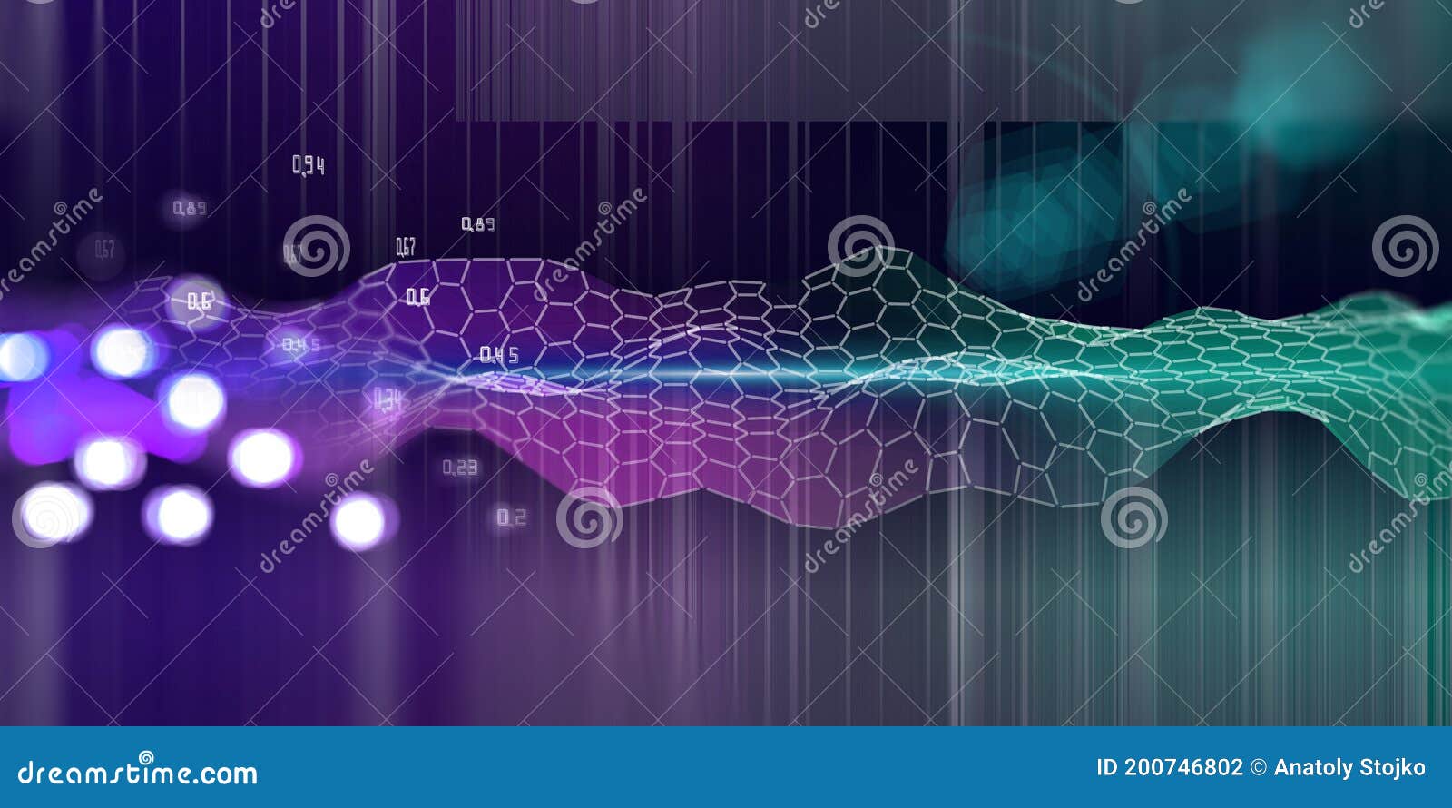 Abstract Algorithms Backdrop With Green Charts Stock Image ...