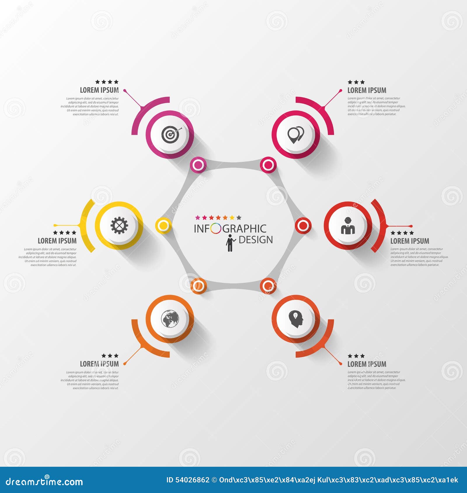 Hexagon Infographic For 8 Pillar Of The Digital Transformation Cartoon ...